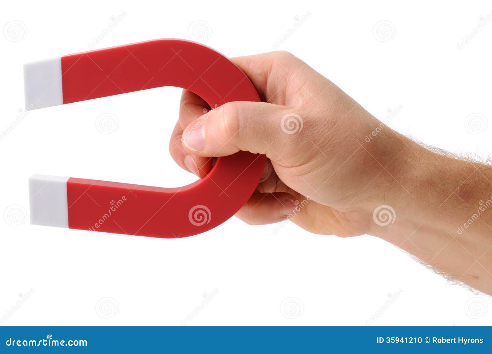 Sostener un imán foto de archivo. Imagen de aislado, magnético - 35941210