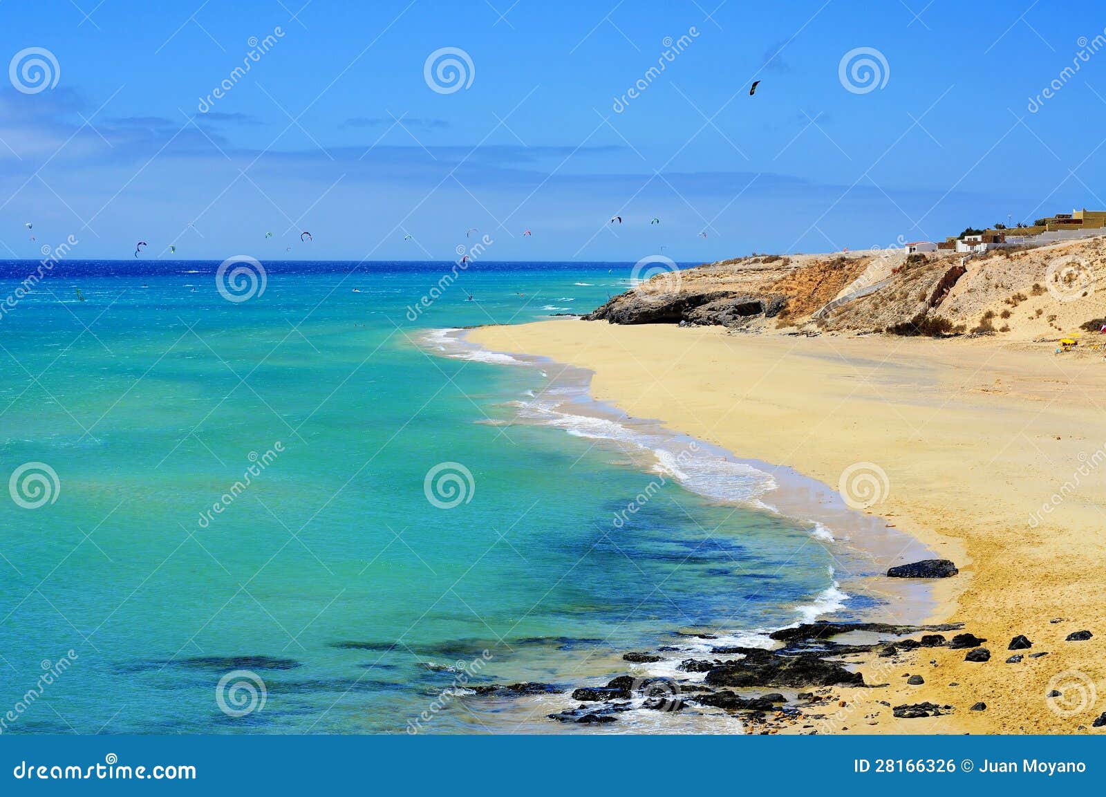 Sotavento Beach in Fuerteventura, Canary Islands Stock Photo - Image of ...