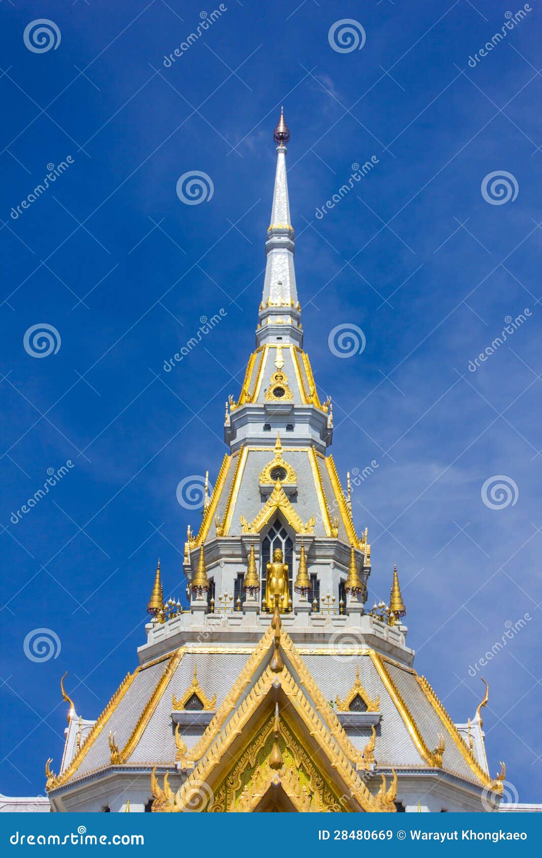 The Sothon temple stock image. Image of ornate, golden - 28480669
