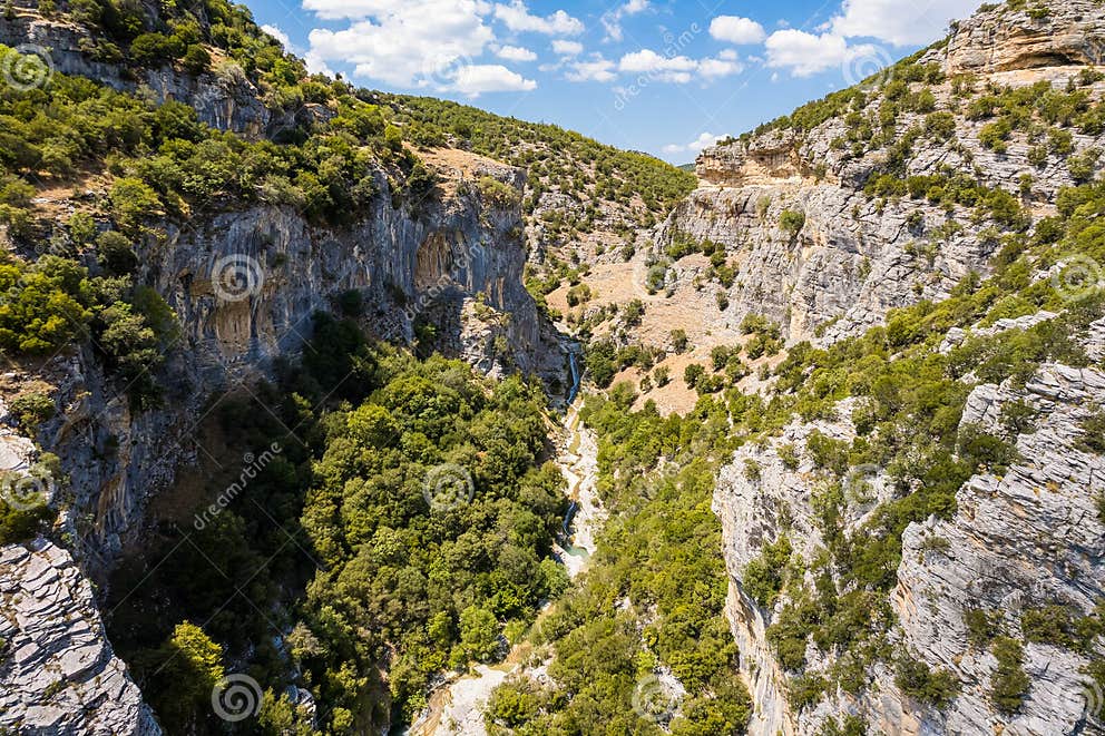 Sotira River with Waterfall in Summer 2022 Stock Image - Image of ...