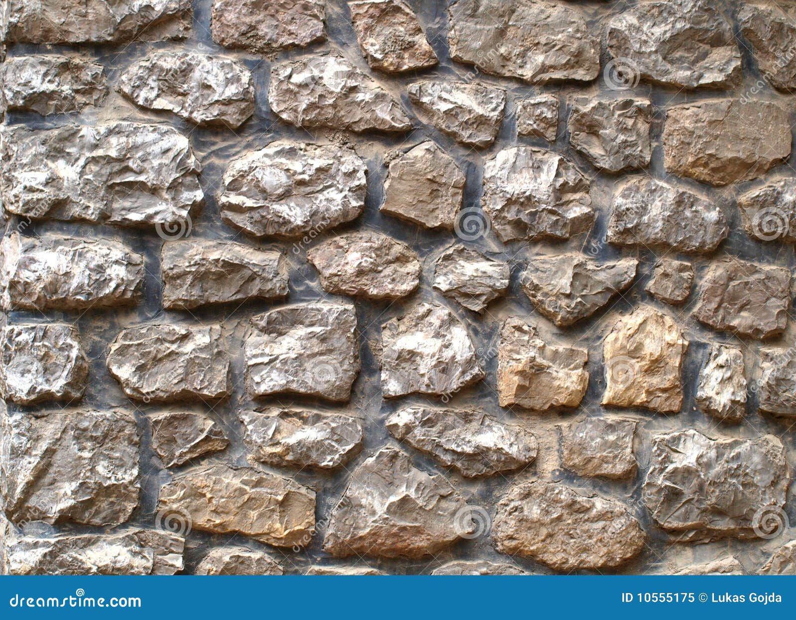 Sotne wall stock image. Image of metal, gravel, grey - 10555175