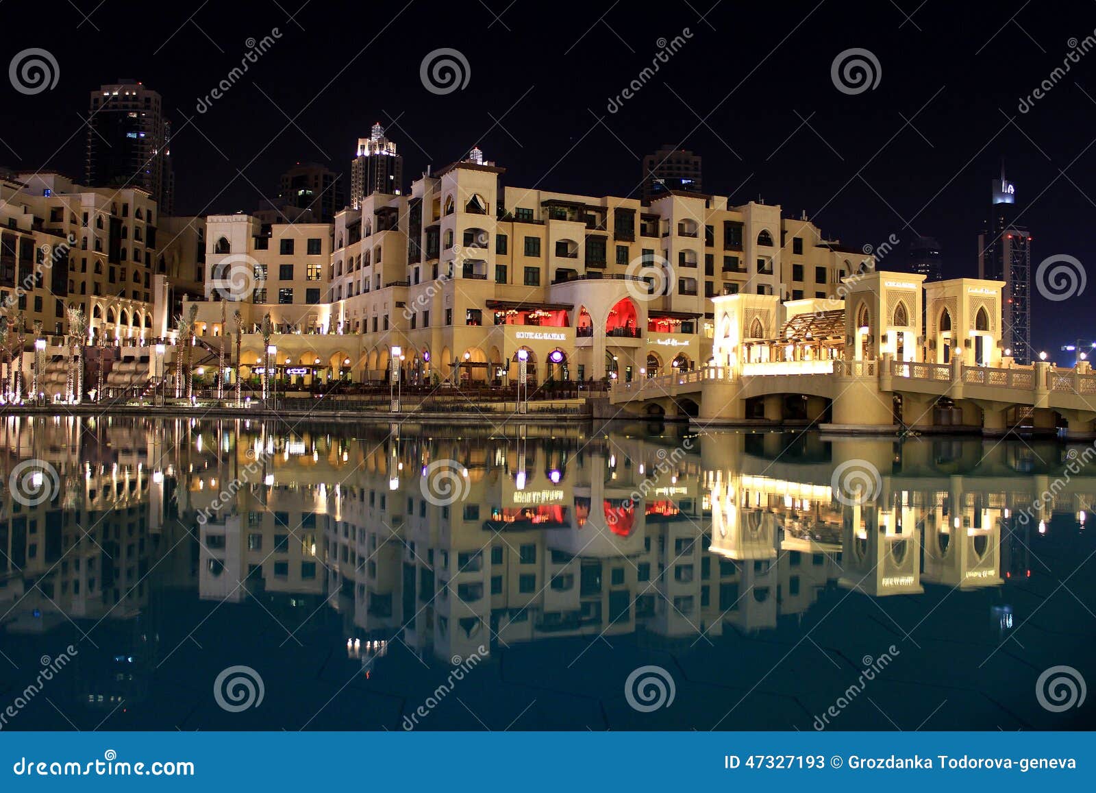 The Souk Al Bahar Located Inside The Downtown Dubai In Front The Dubai ...