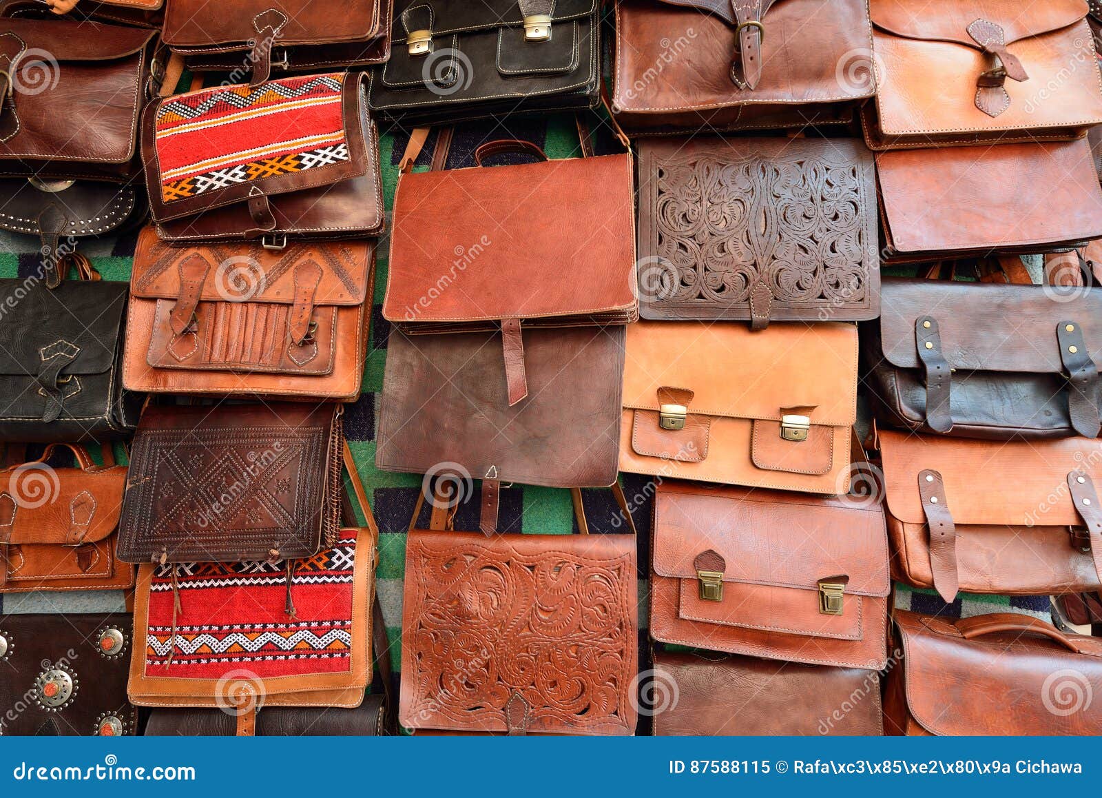 Souk Bazaar in the Moroccan Old Town - Medina Stock Image - Image of ...