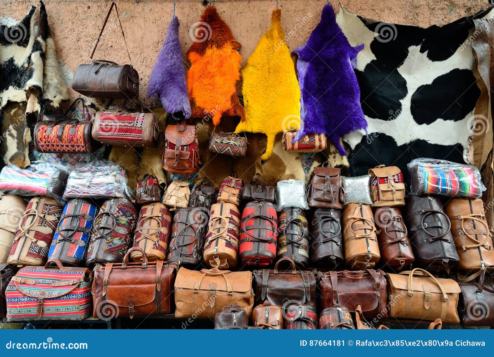 Souk Bazaar in the Moroccan Old Town - Medina Stock Image - Image of ...