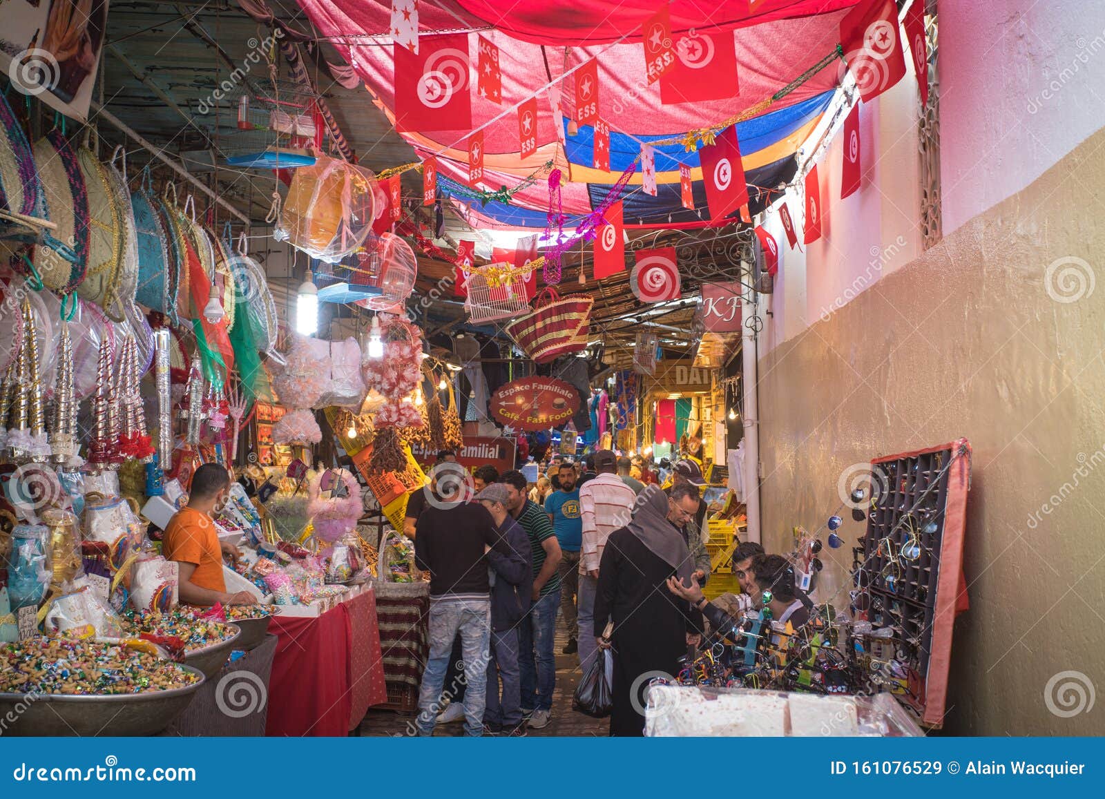 Souk of the city of Sousse editorial stock image. Image of tunisian ...