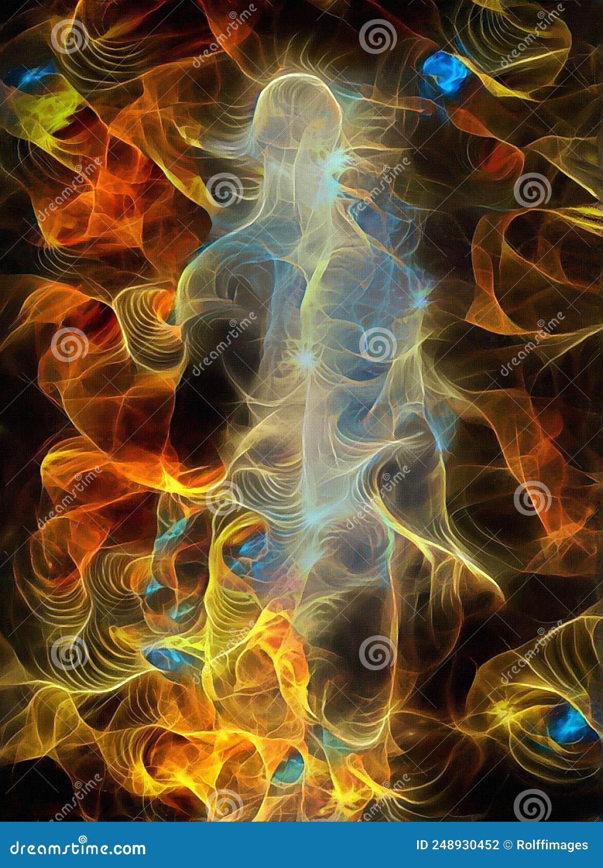 The Soul. Abstract art stock illustration. Illustration of figure ...