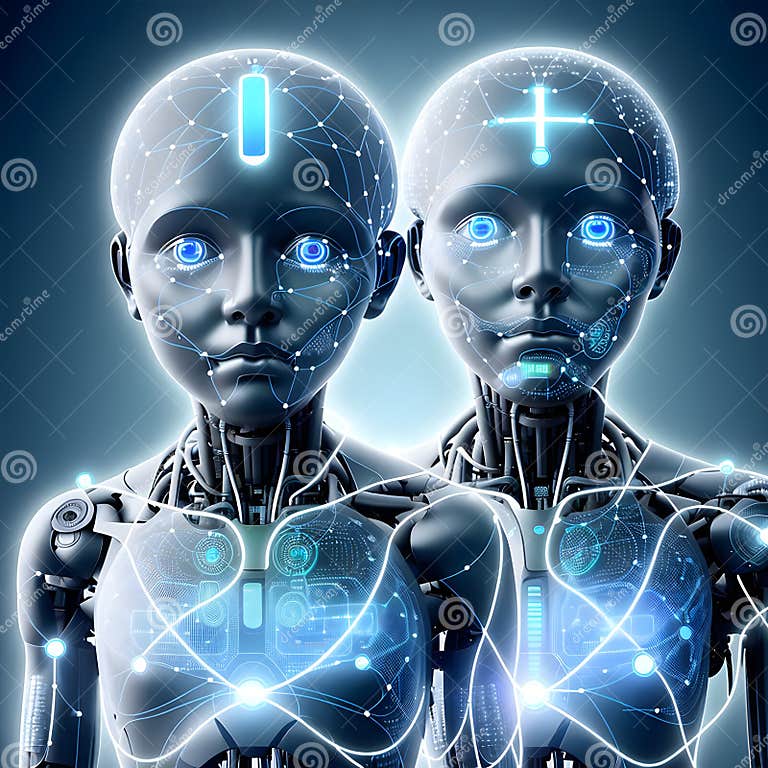 Soul of the Artificial Intelligence - Soul of Robot Stock Illustration ...