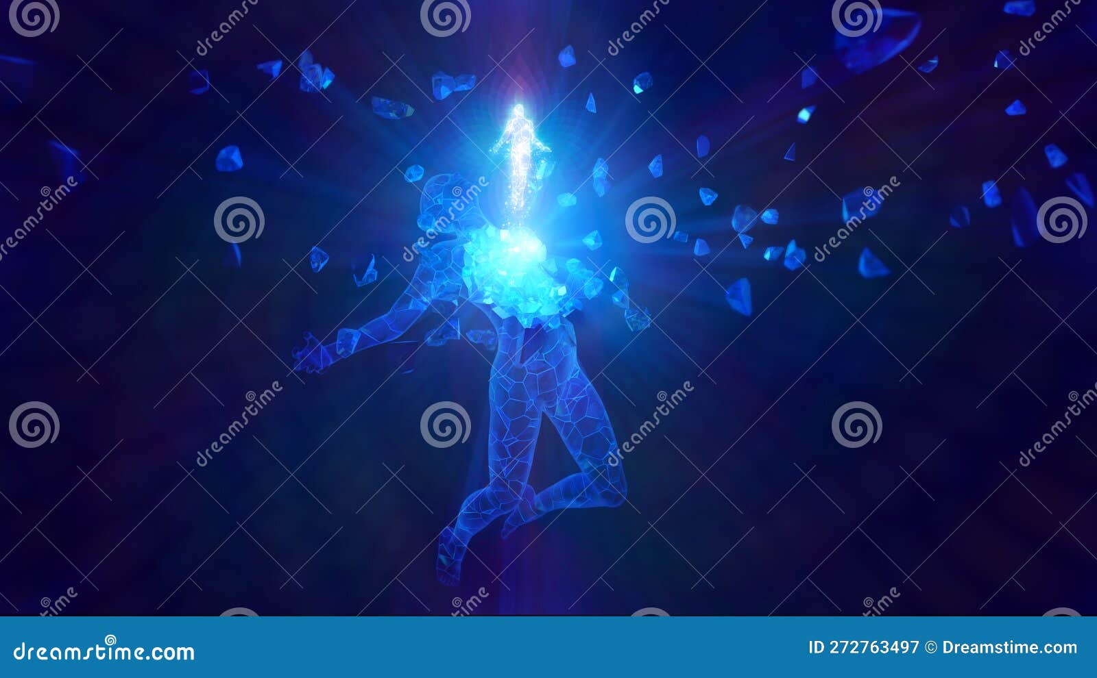 The Soul Crystallized Body and Comes Out Stock Illustration ...