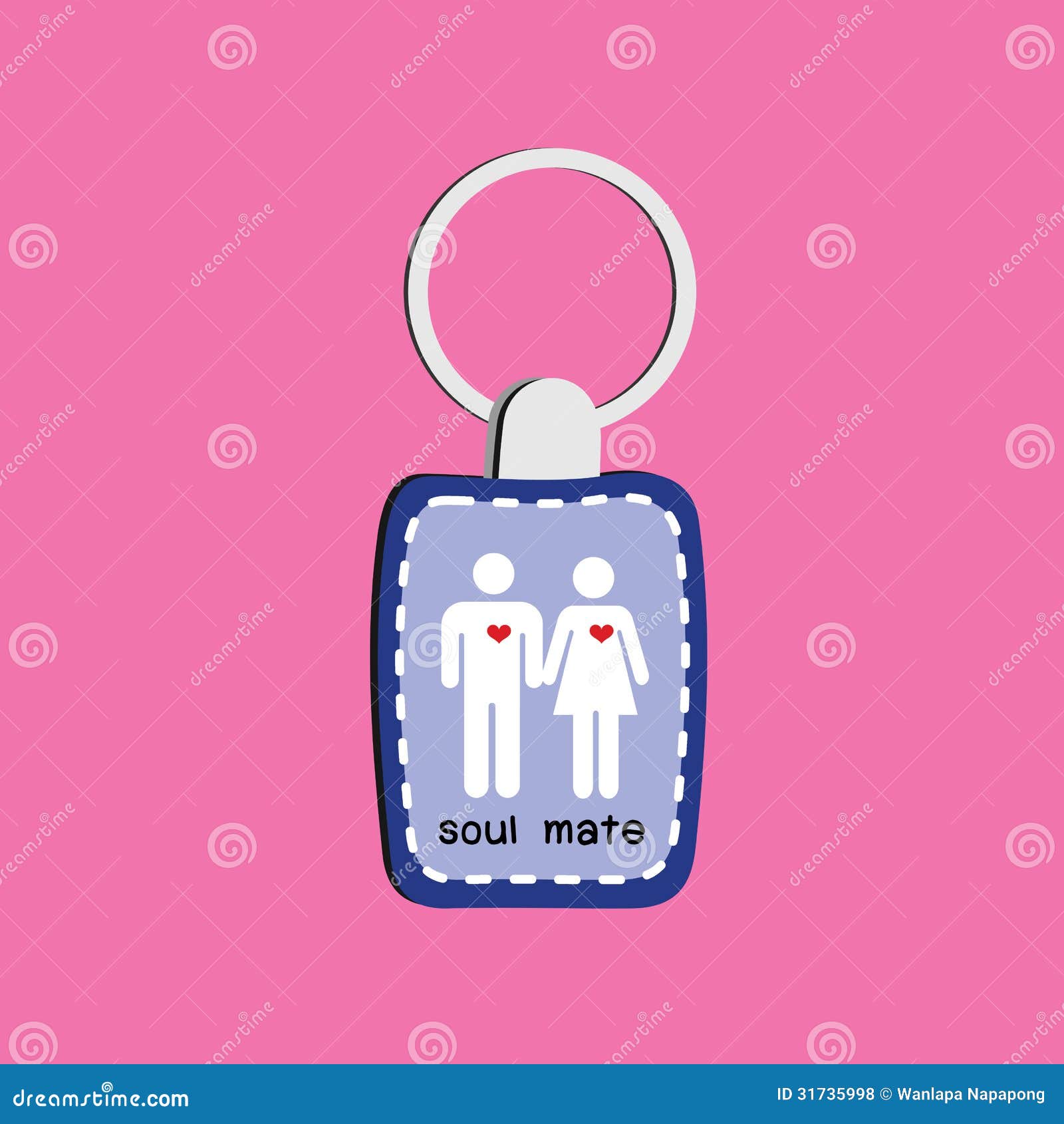 Soul Mate - Lettering On Watercolor Splash Background Cartoon Vector ...