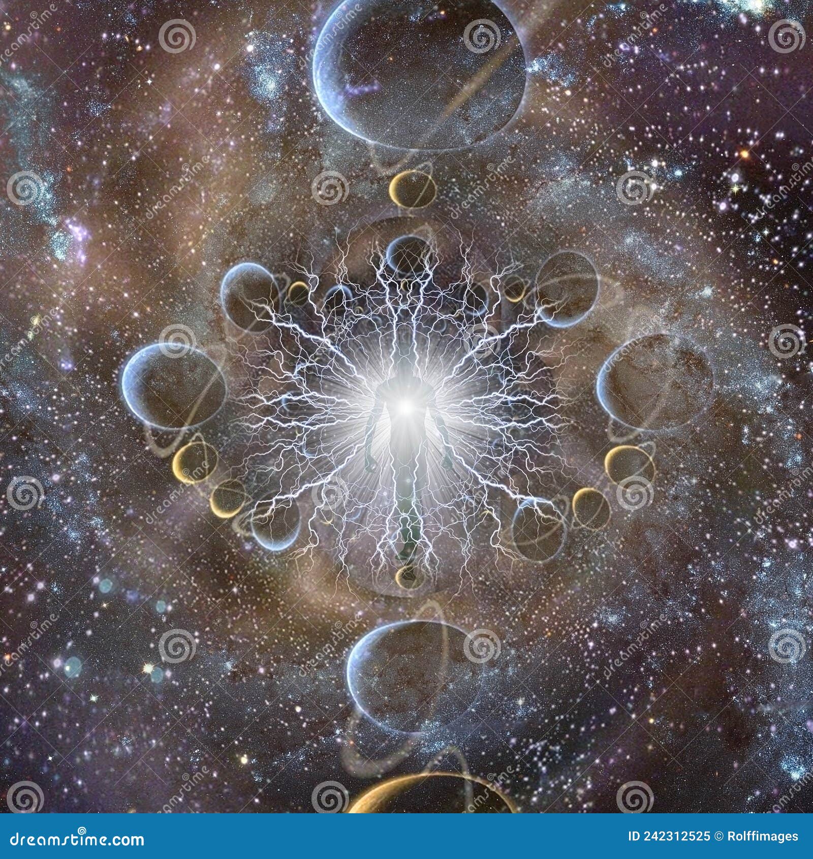 Soul in space stock illustration. Illustration of space - 242312525