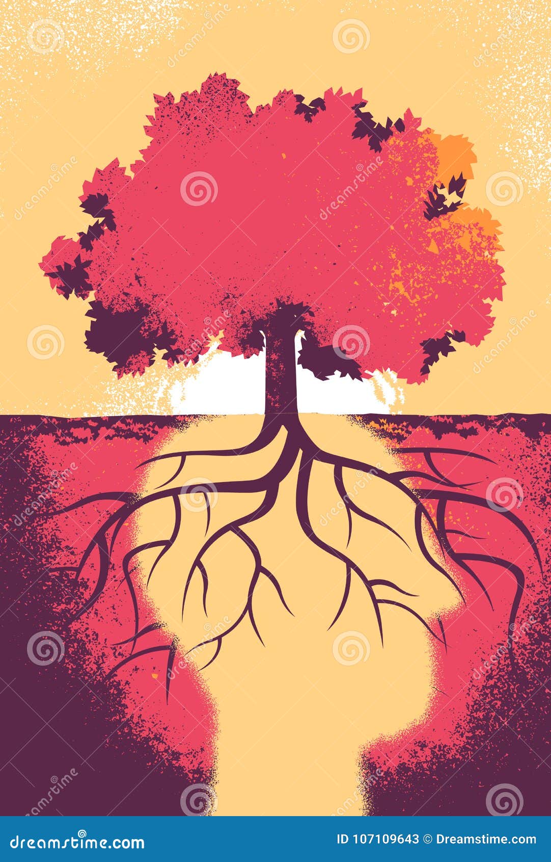 The Soul of the Tree Thinks To a Better Tomorrow Stock Vector ...