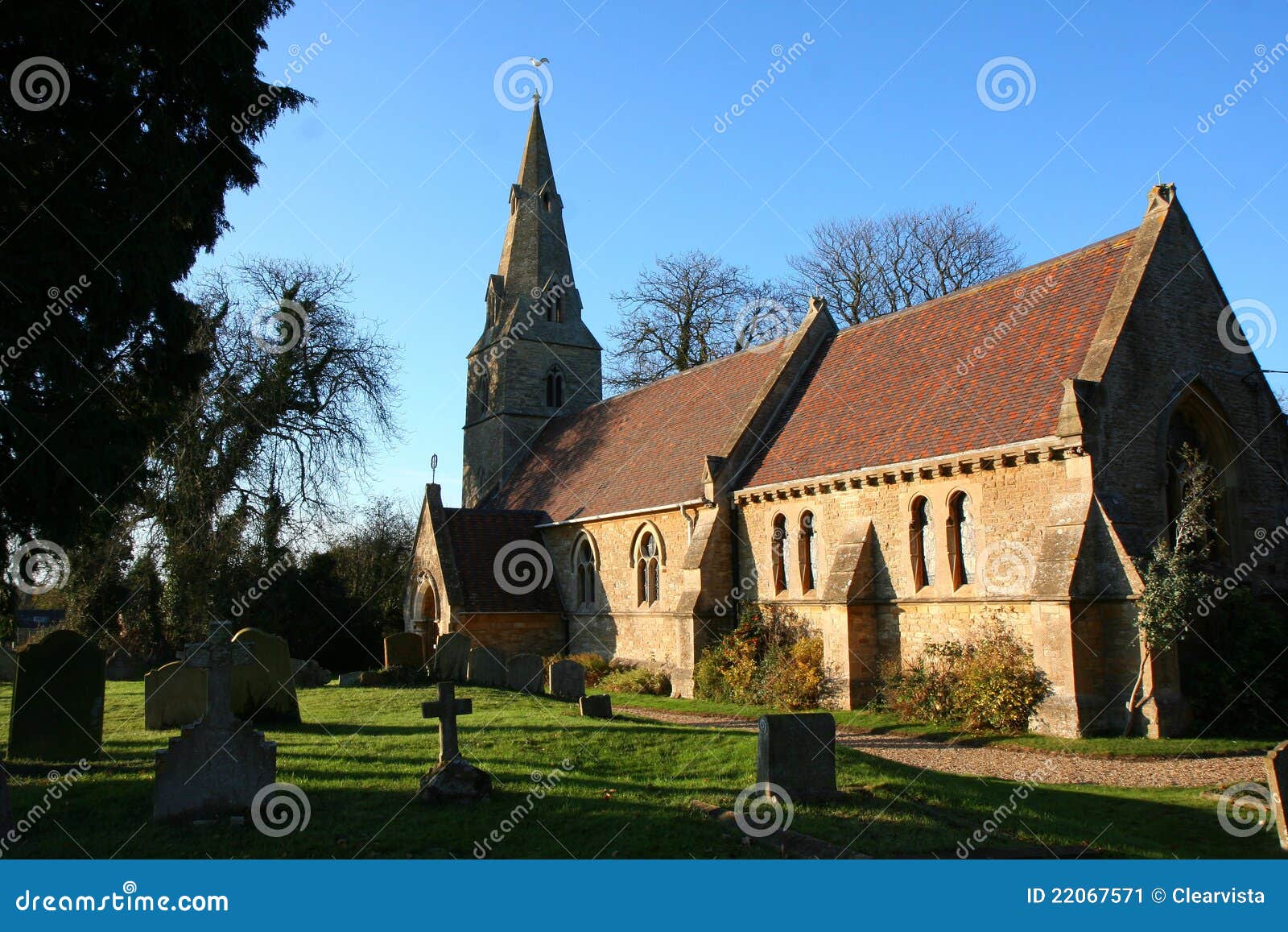 Old Village Church And Cemetery Royalty-Free Stock Image ...
