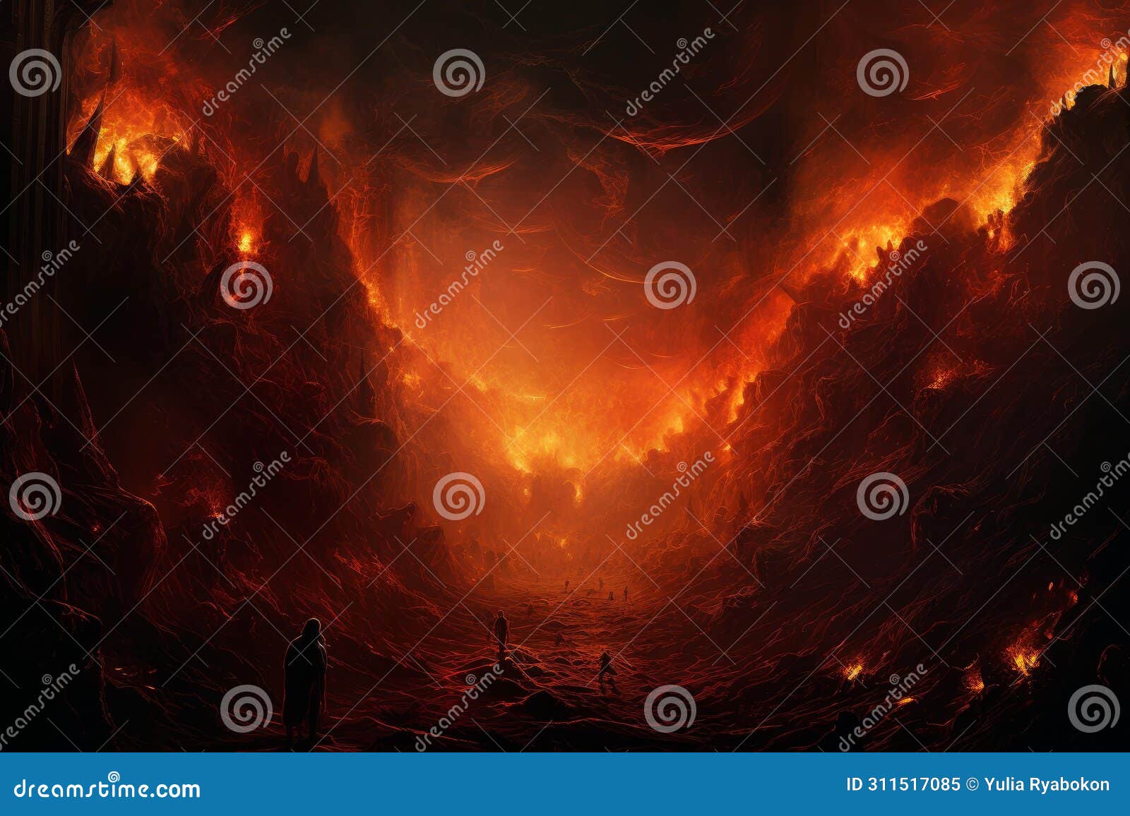 Souls Hell Fire. Generate Ai Stock Image - Image of golem, death: 311517085
