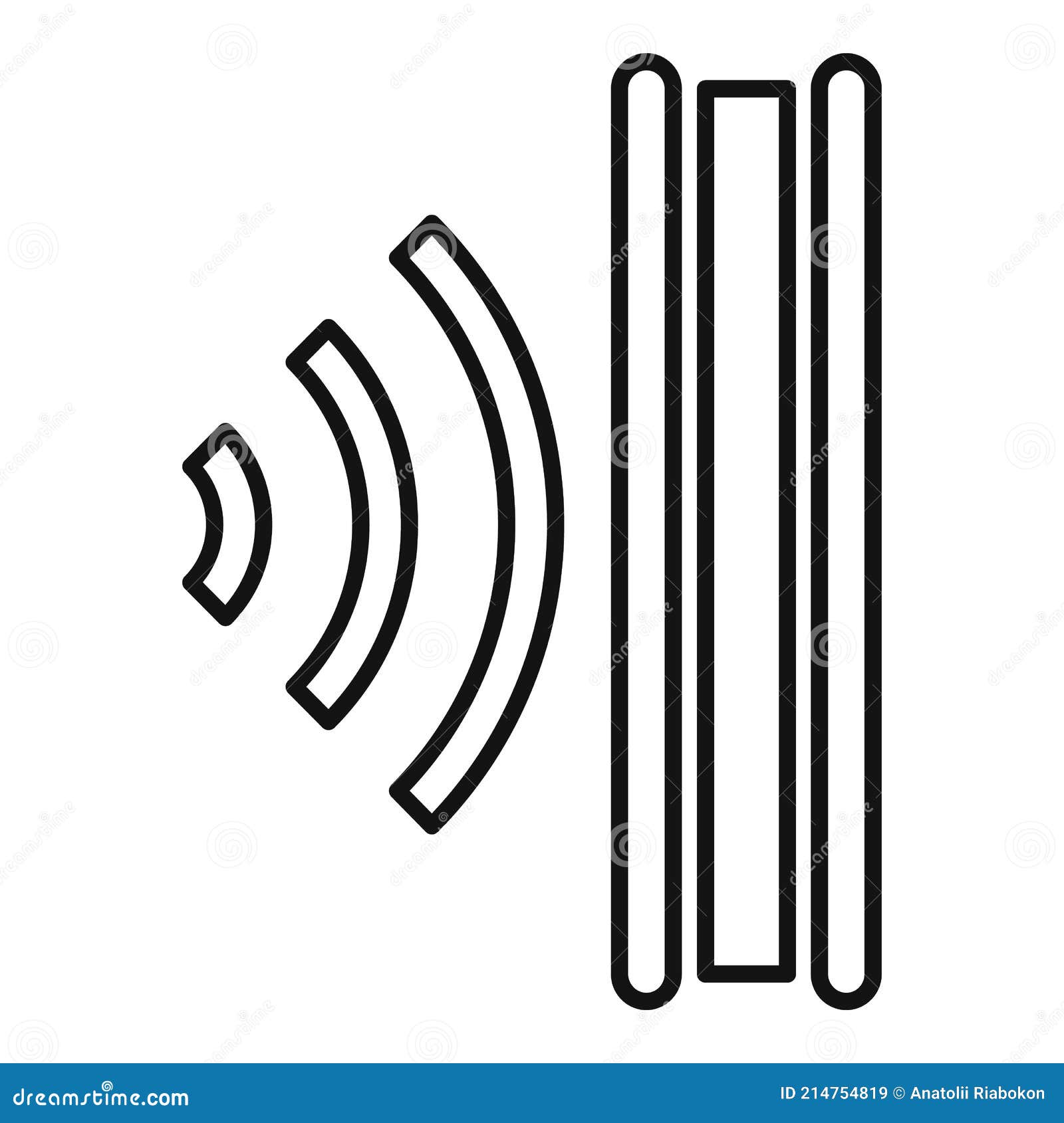 Sound Absorbing Icon, Outline Style Stock Vector - Illustration of ...