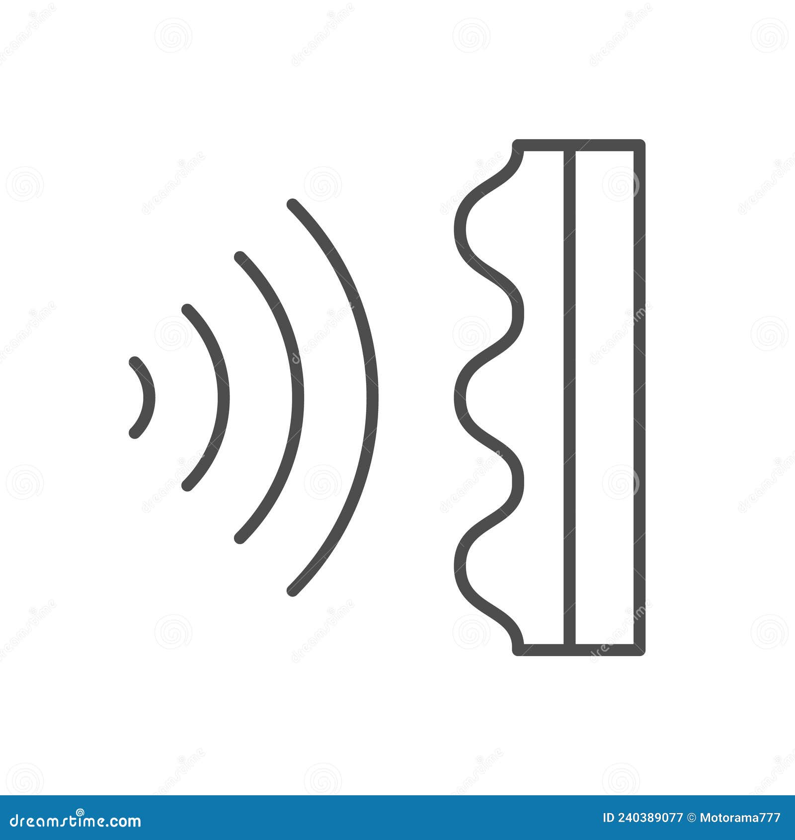Sound Absorbing Panel Line Outline Icon Stock Vector - Illustration of ...