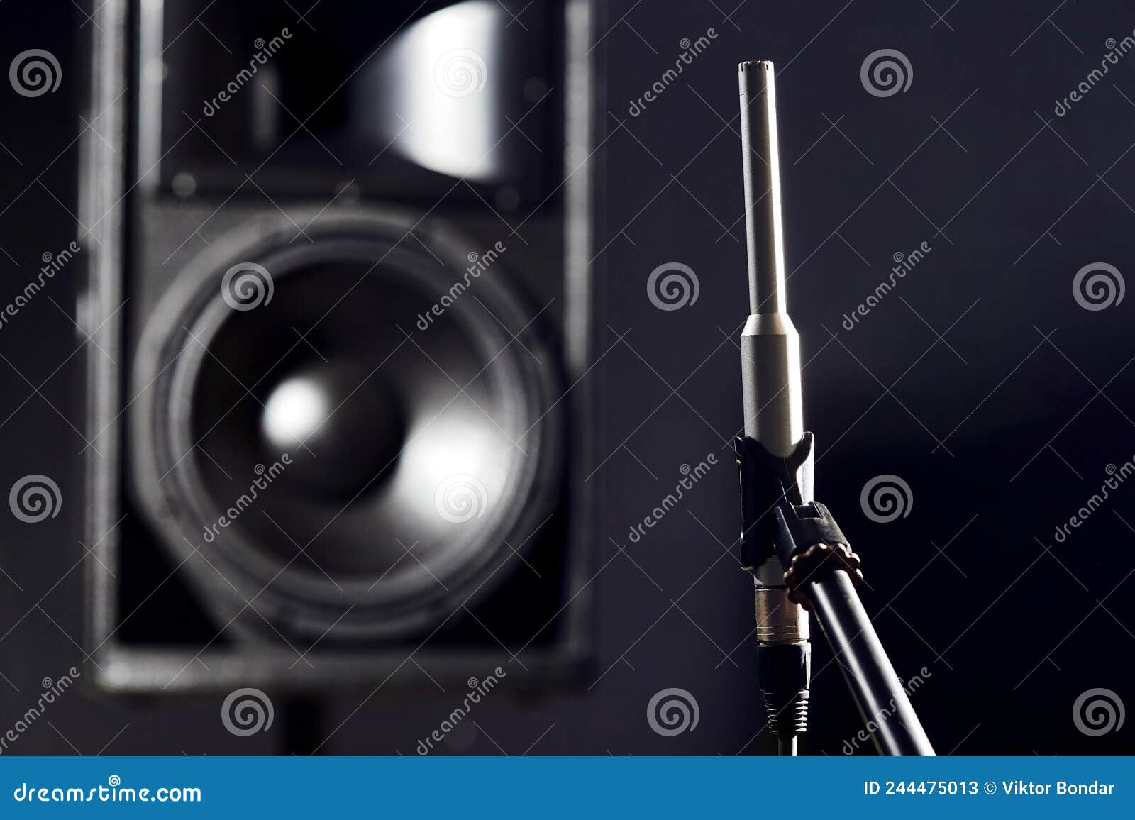 Sound Acoustic Testing in Studio. the Noise Meter Measures the Volume ...