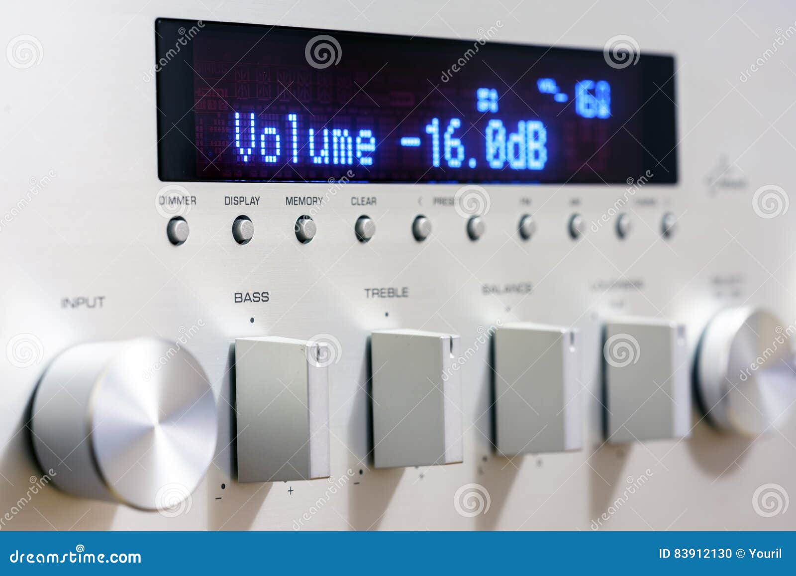 Sound Amplifier Receiver Front Panel Stock Photo - Image of equipment ...