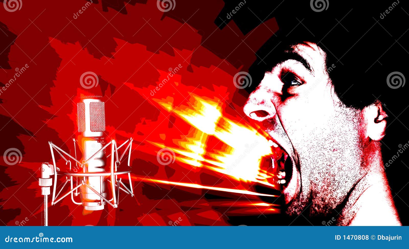 Sound attack - posterize stock illustration. Illustration of music ...