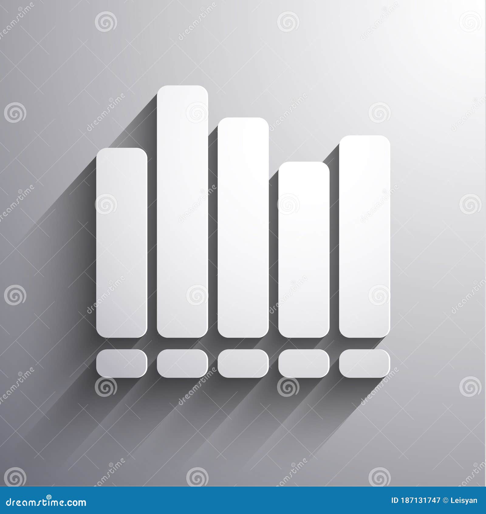 Sound bars icon stock vector. Illustration of shadow - 187131747