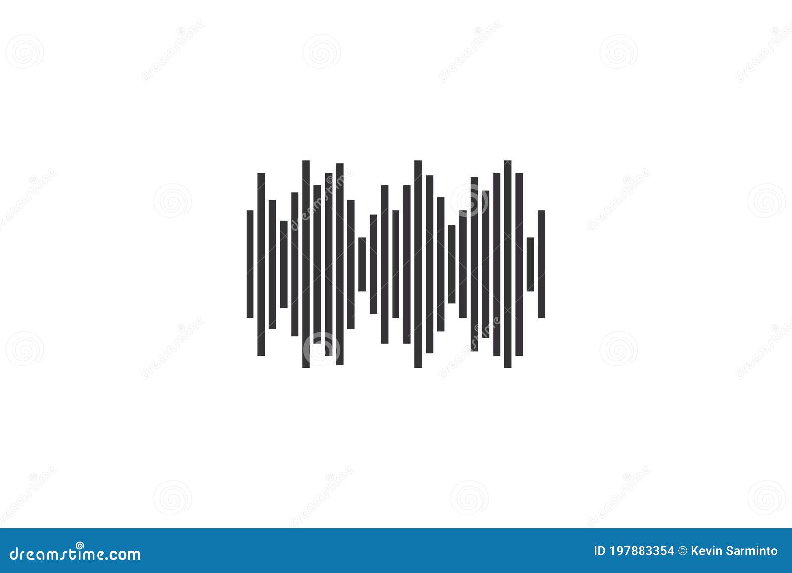 Sound bars logo design stock illustration. Illustration of frequency ...