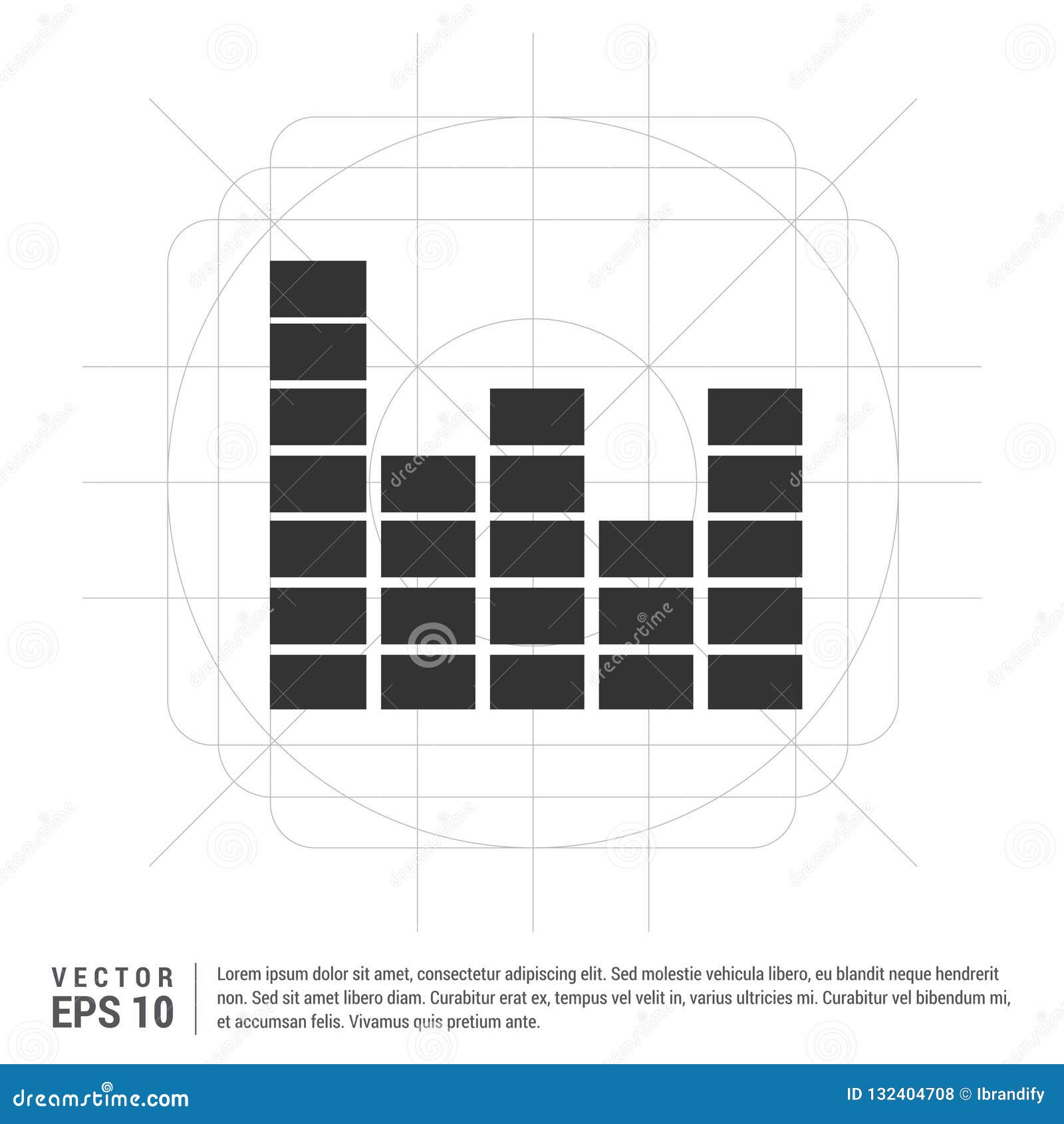 Sound Beats Icon stock vector. Illustration of equalizer - 132404708