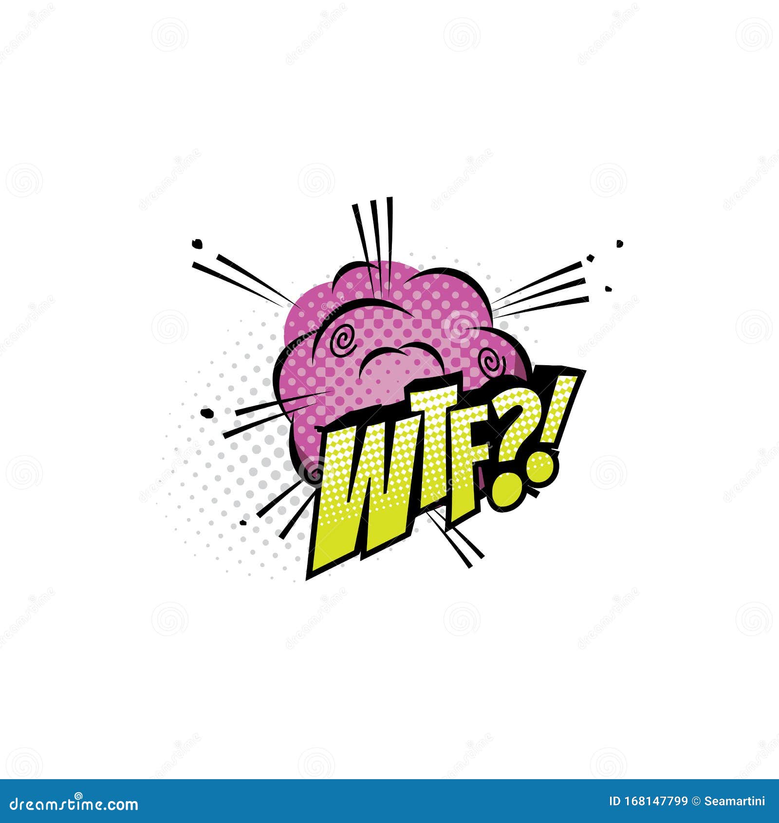 Wtf Cartoon Comic Book Sound, Pop Cloud Blast Stock Vector ...
