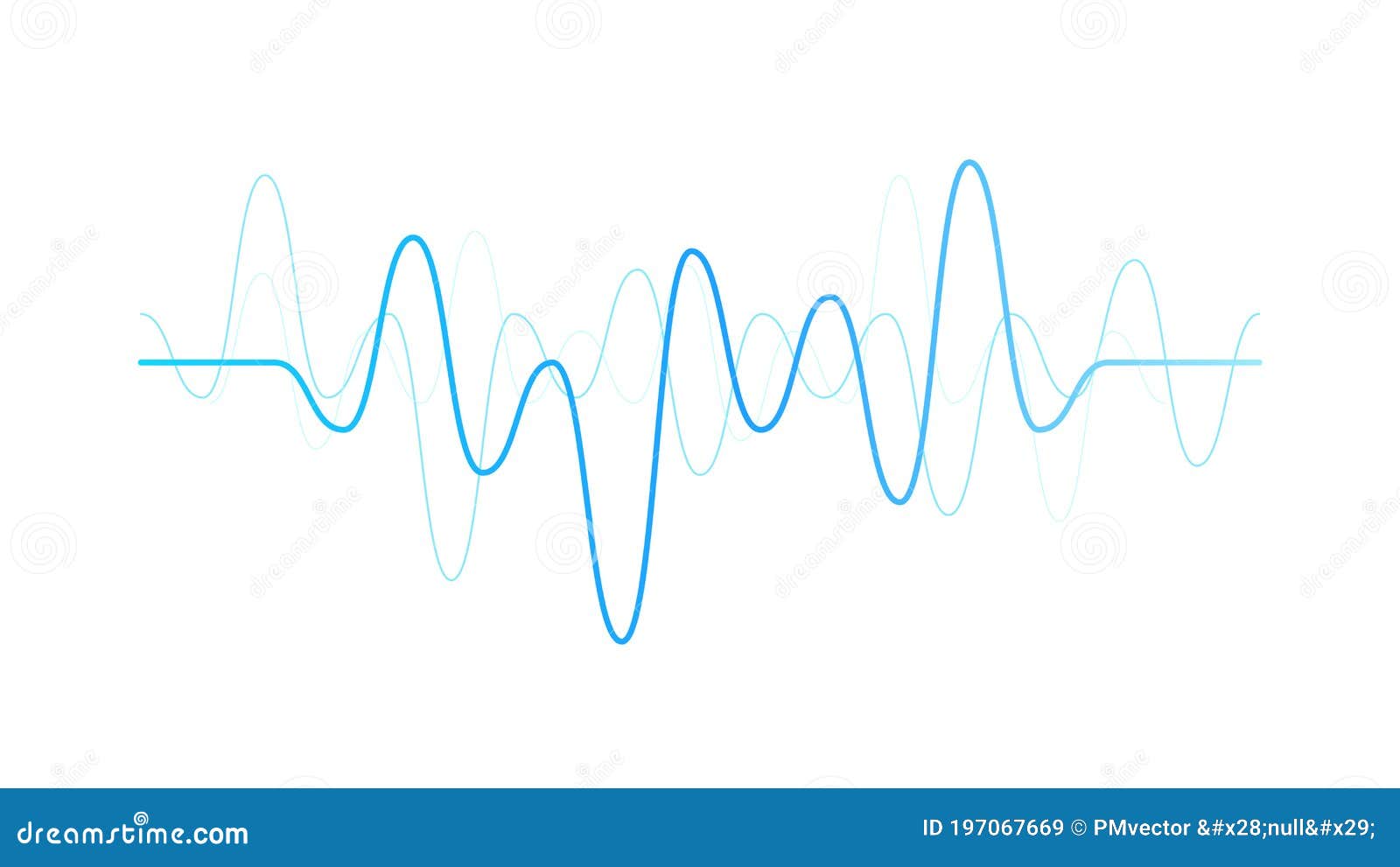 Sound Blue Wave Line Curve Logo Object Vector Stock Vector ...