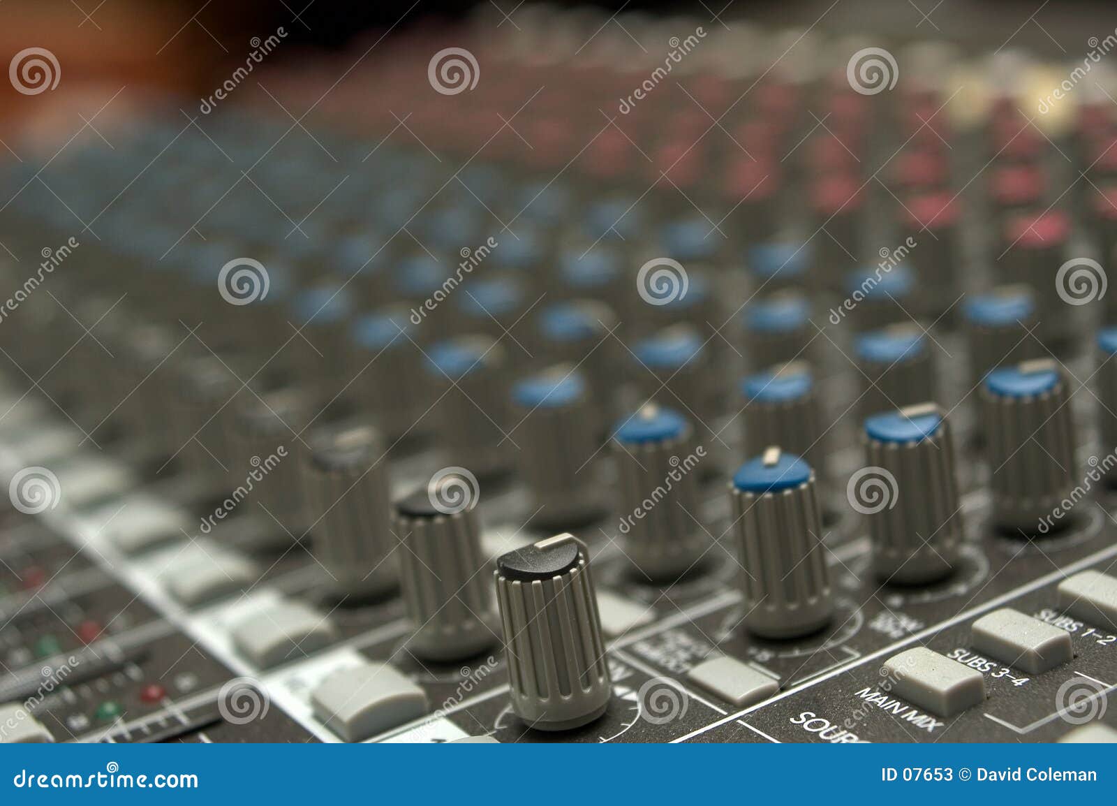 Sound board controls stock image. Image of board, recording - 7653