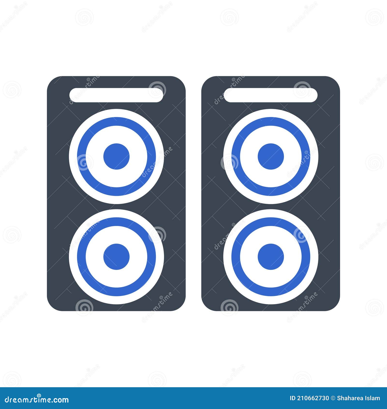 Sound box icon stock vector. Illustration of symbol - 210662730