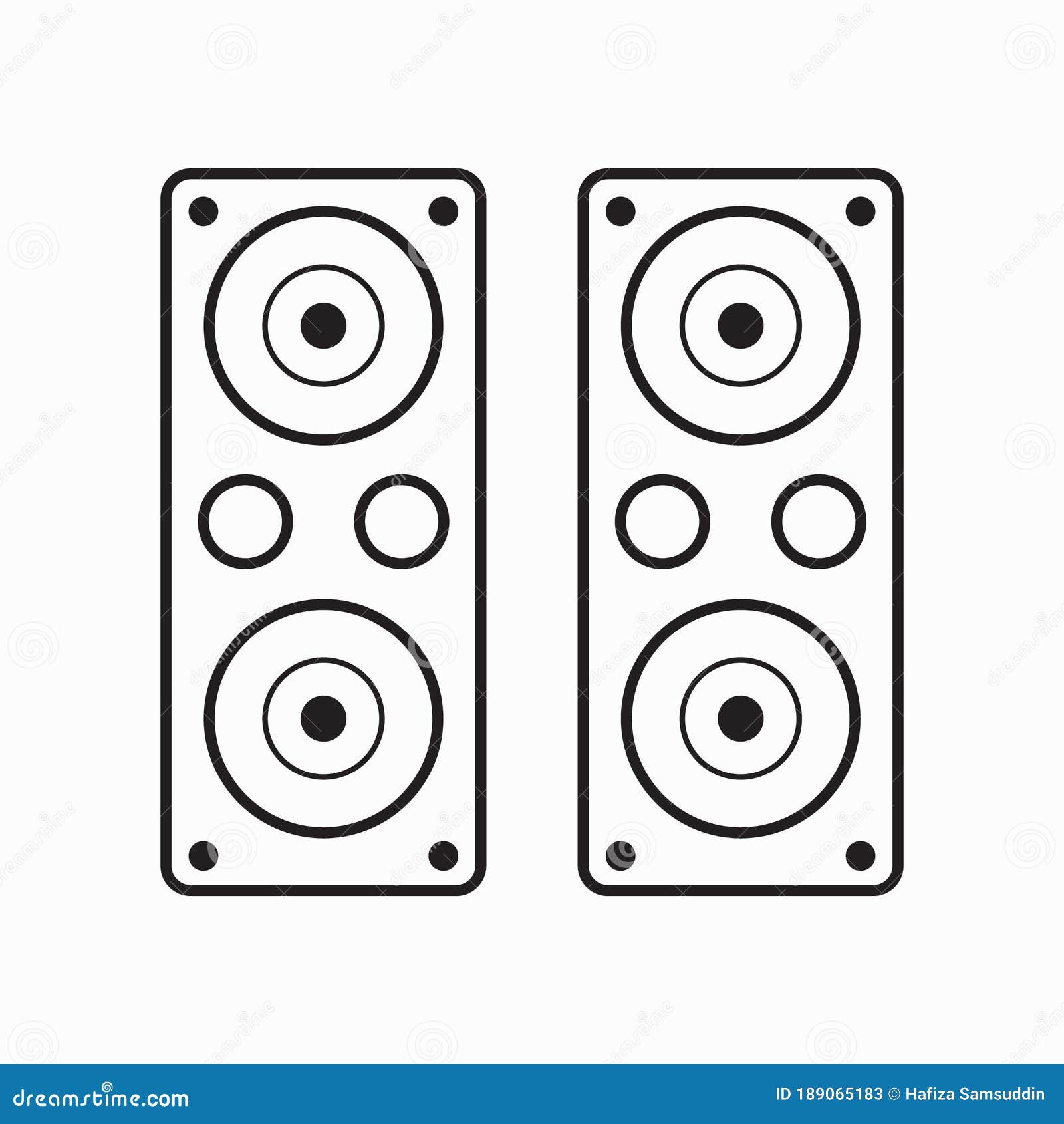 Sound Boxes. Vector Illustration Decorative Design Stock Vector ...