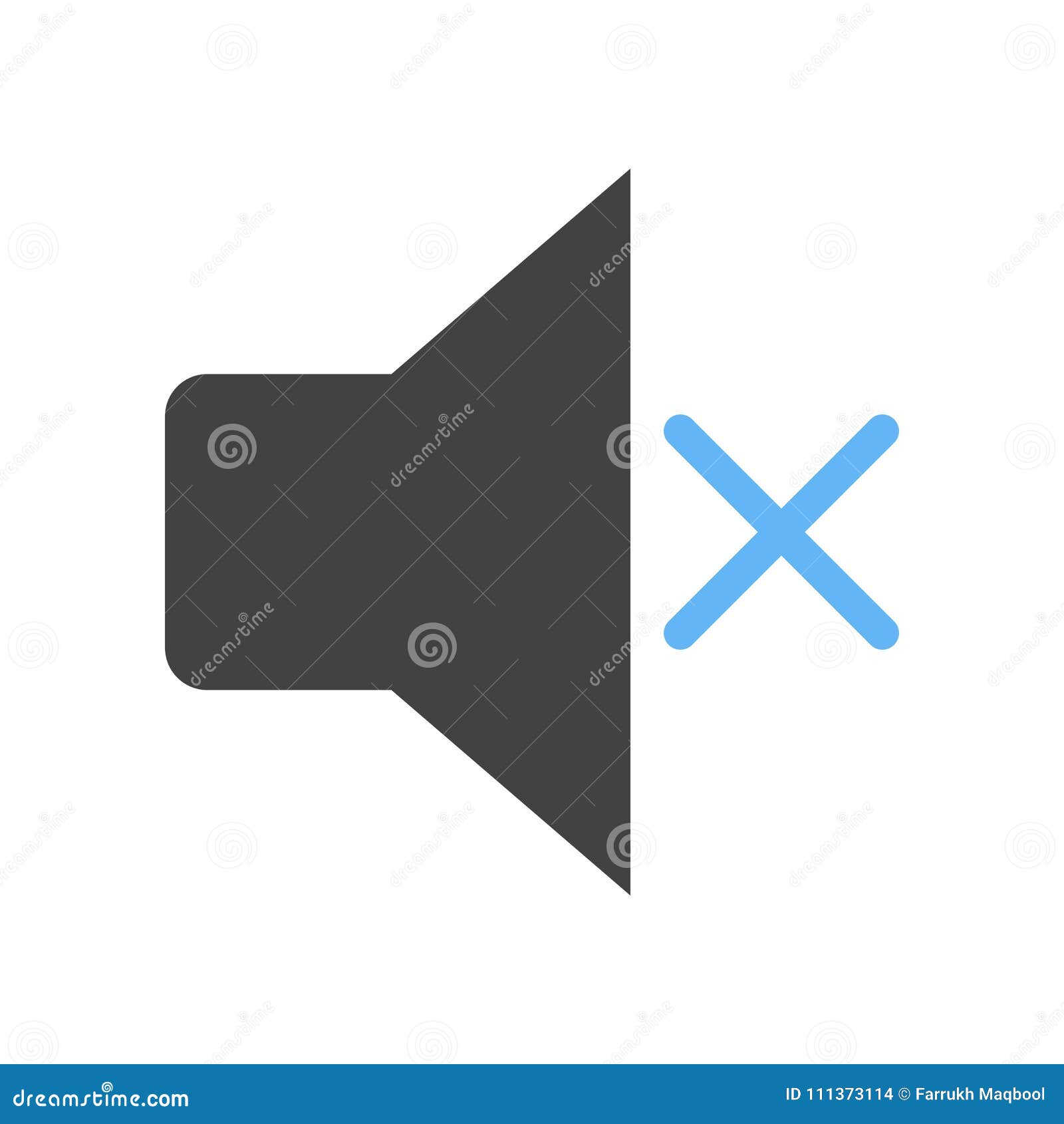 Sound, button, mute stock vector. Illustration of audio - 111373114