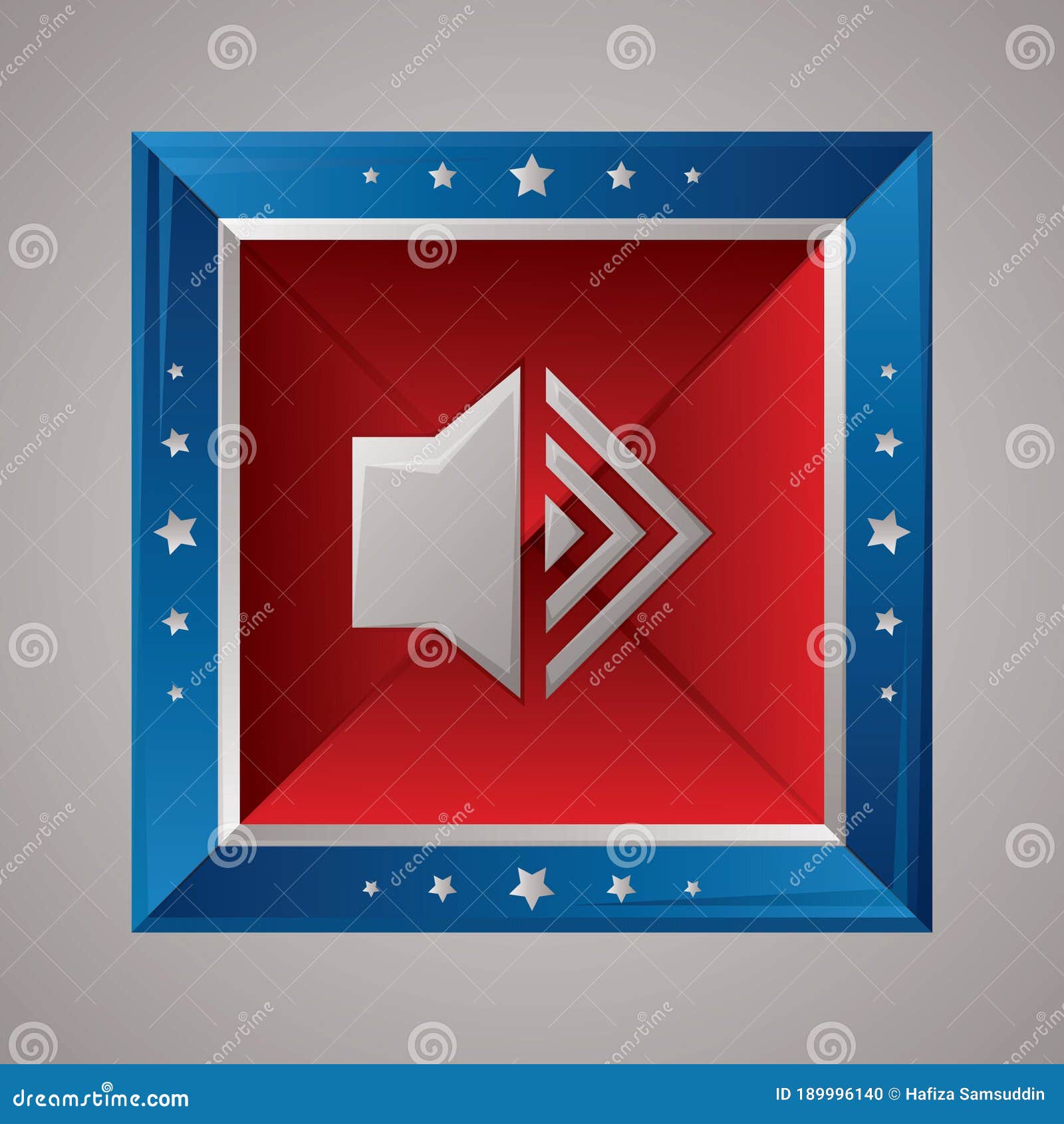 Sound Button. Vector Illustration Decorative Design Stock Vector ...