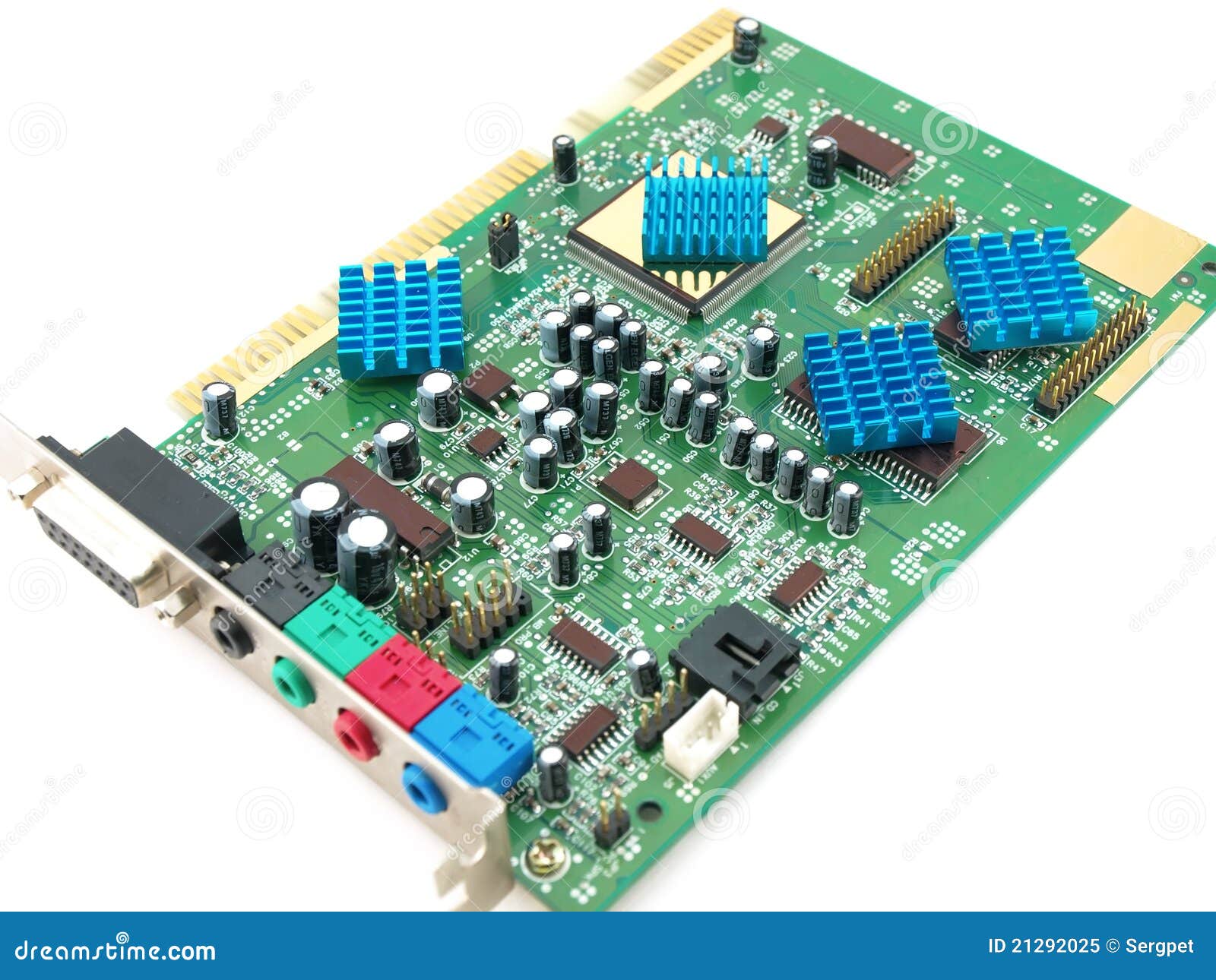 Sound card stock image. Image of hole, computer, color - 21292025
