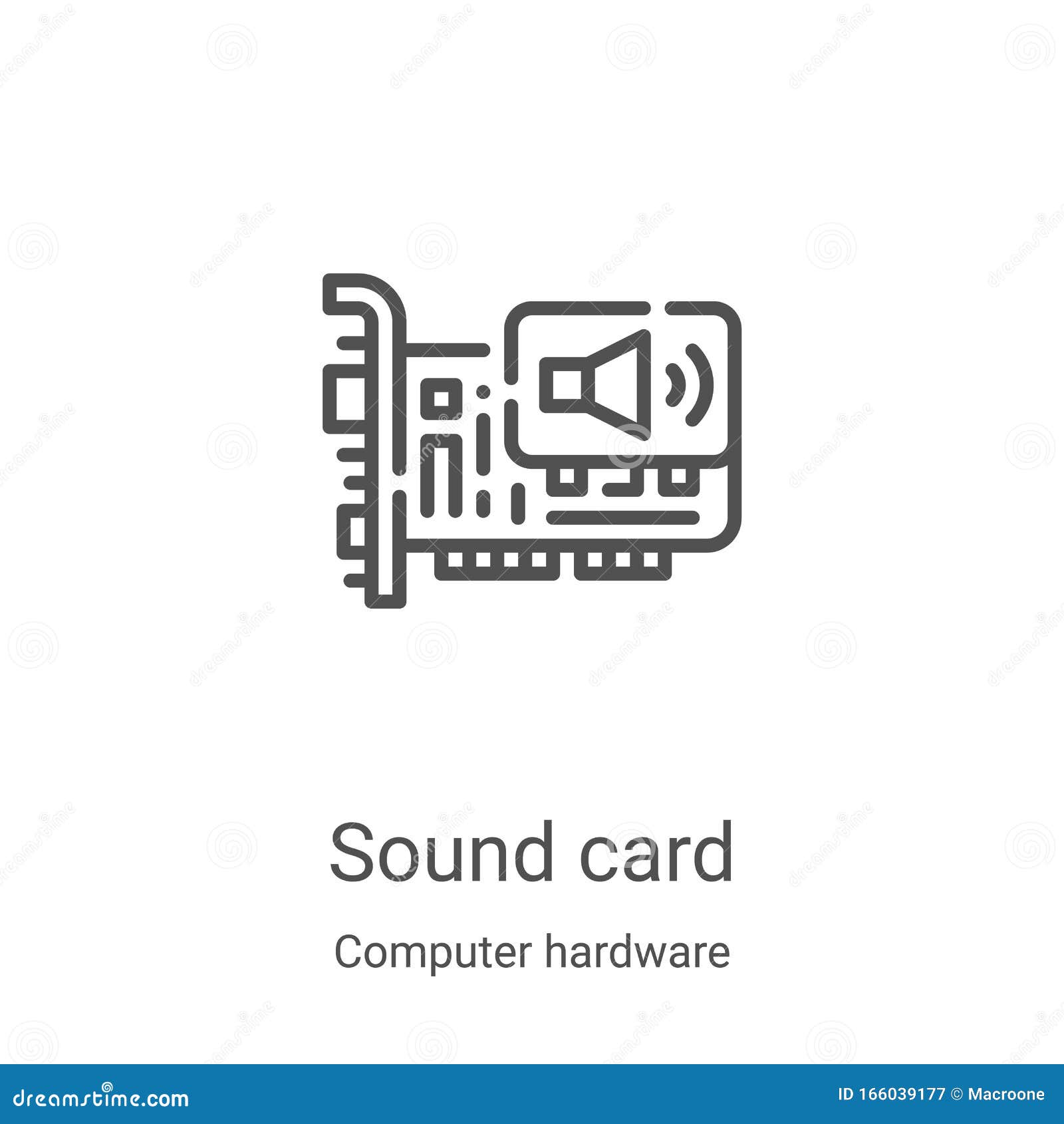 Sound Card Icon Vector from Computer Hardware Collection. Thin Line ...
