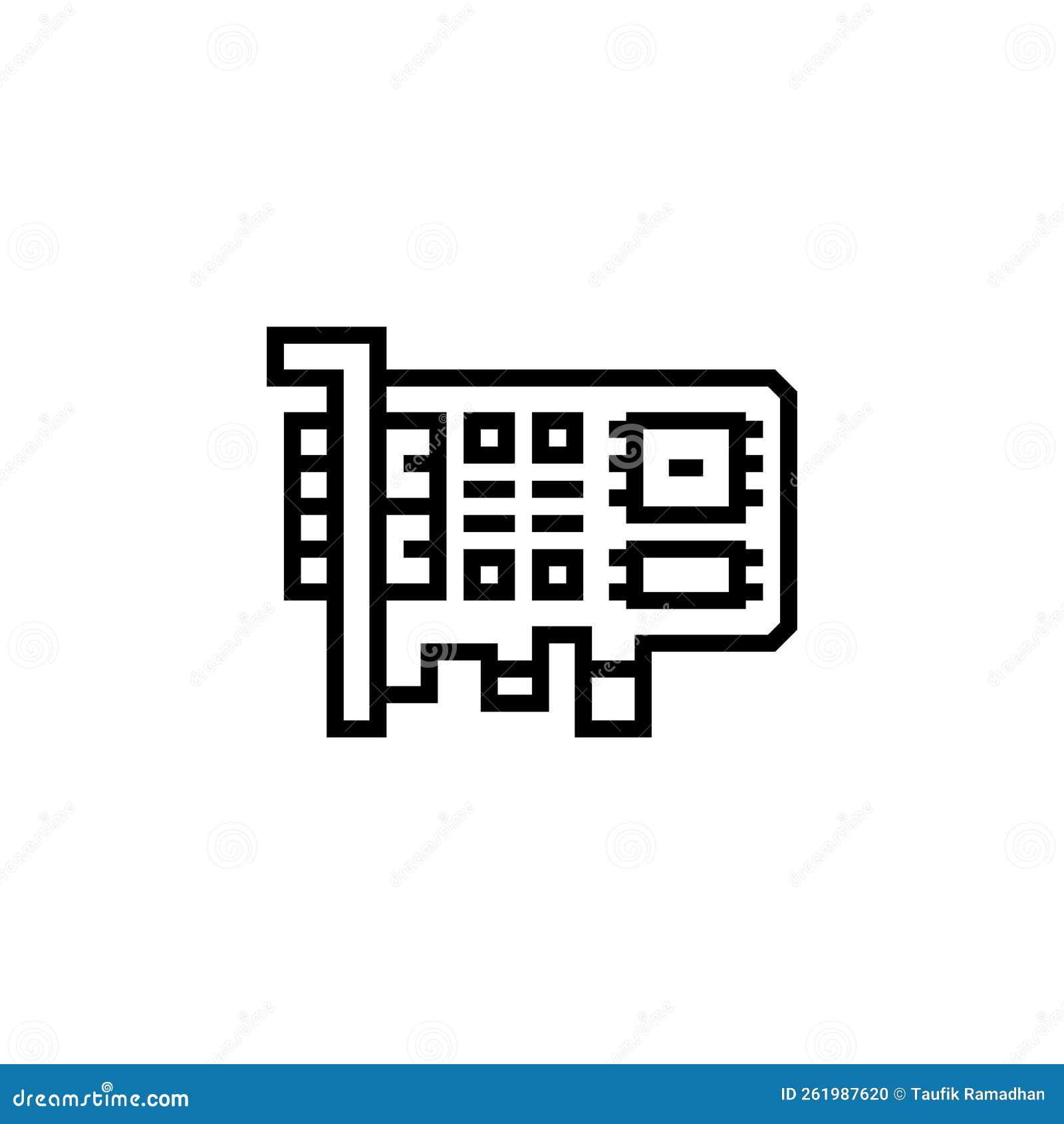 Sound Card Vector Icon. Computer Component Icon Outline Style. Perfect ...