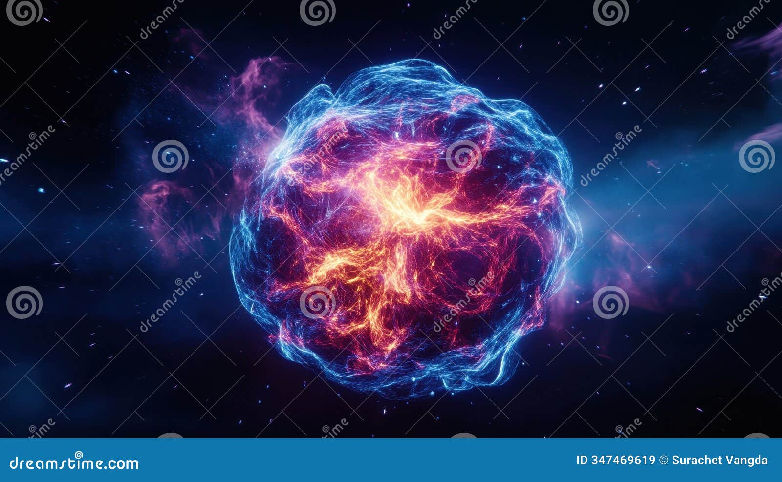 Sound Changes Shape of Particles in Cosmic Visualization Stock ...