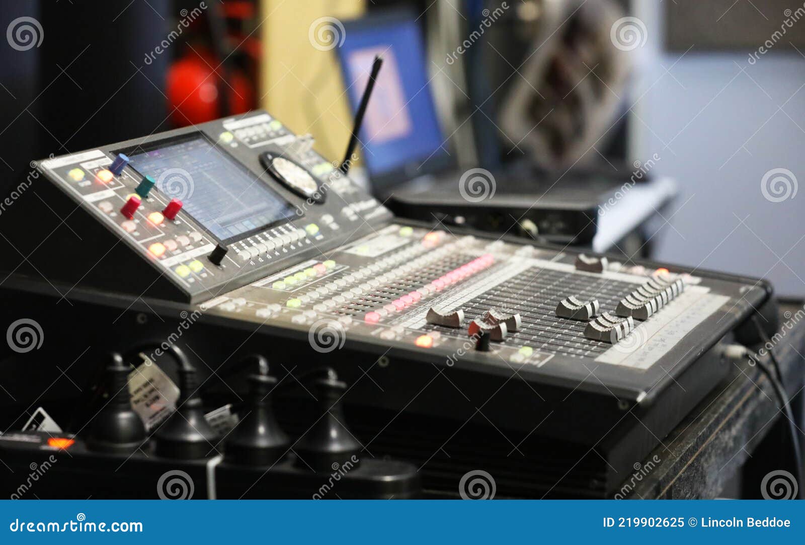 Sound Channel Mixing Board and Equipment Stock Image - Image of band ...
