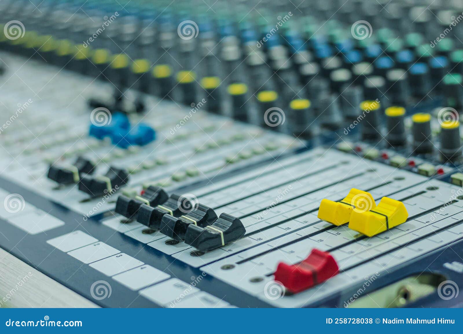 Sound Check For The Concert Mixer Control Music Engineer Buttons And Tabs In Various Parts Of