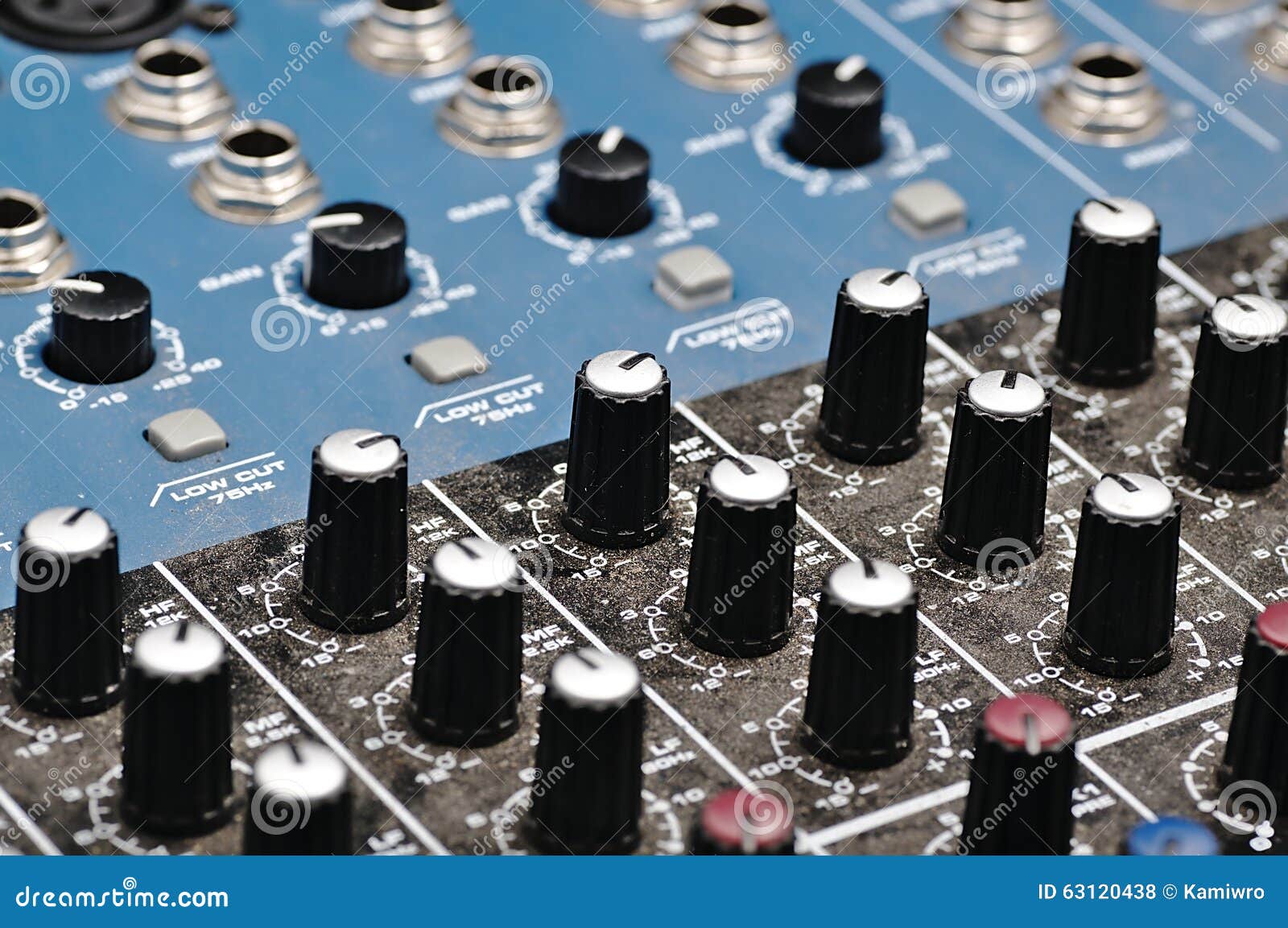 Sound Console. Audio Mixer. Stock Photo - Image of knob, instrument ...