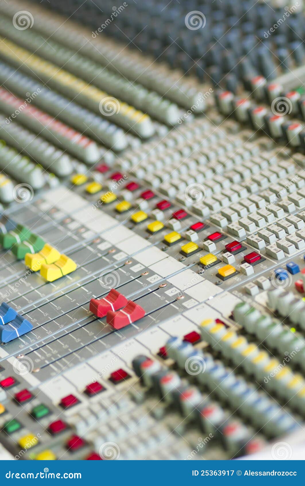 Sound control keyboard stock image. Image of synthesizer - 25363917