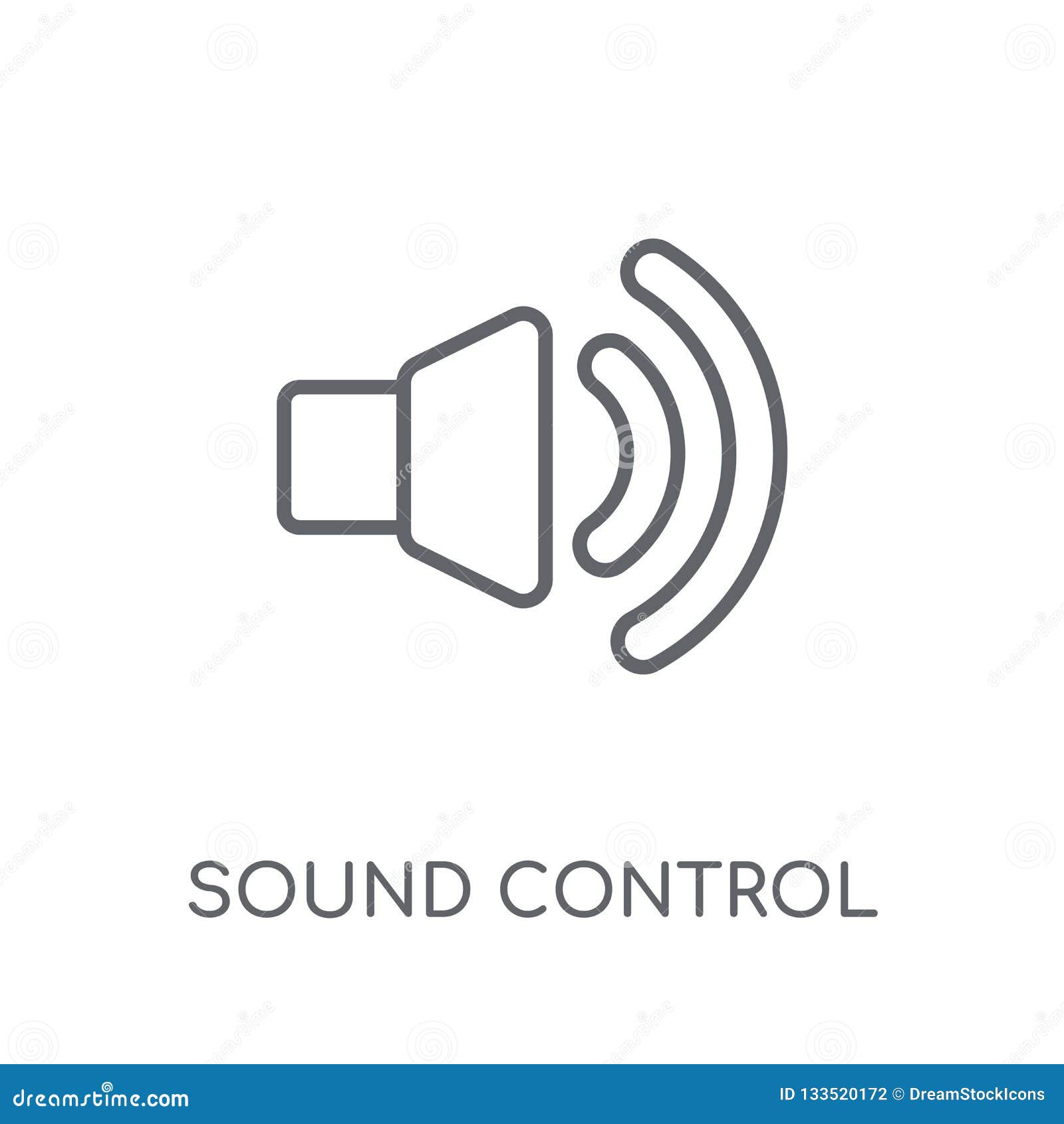 Sound Control Linear Icon. Modern Outline Sound Control Logo Con Vector ...