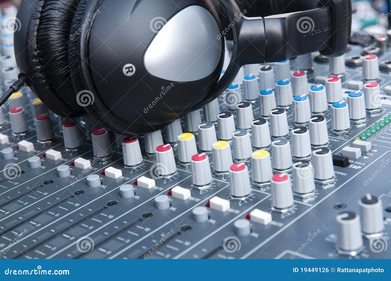 Sound control panel stock photo. Image of outdoors, knob - 19449126