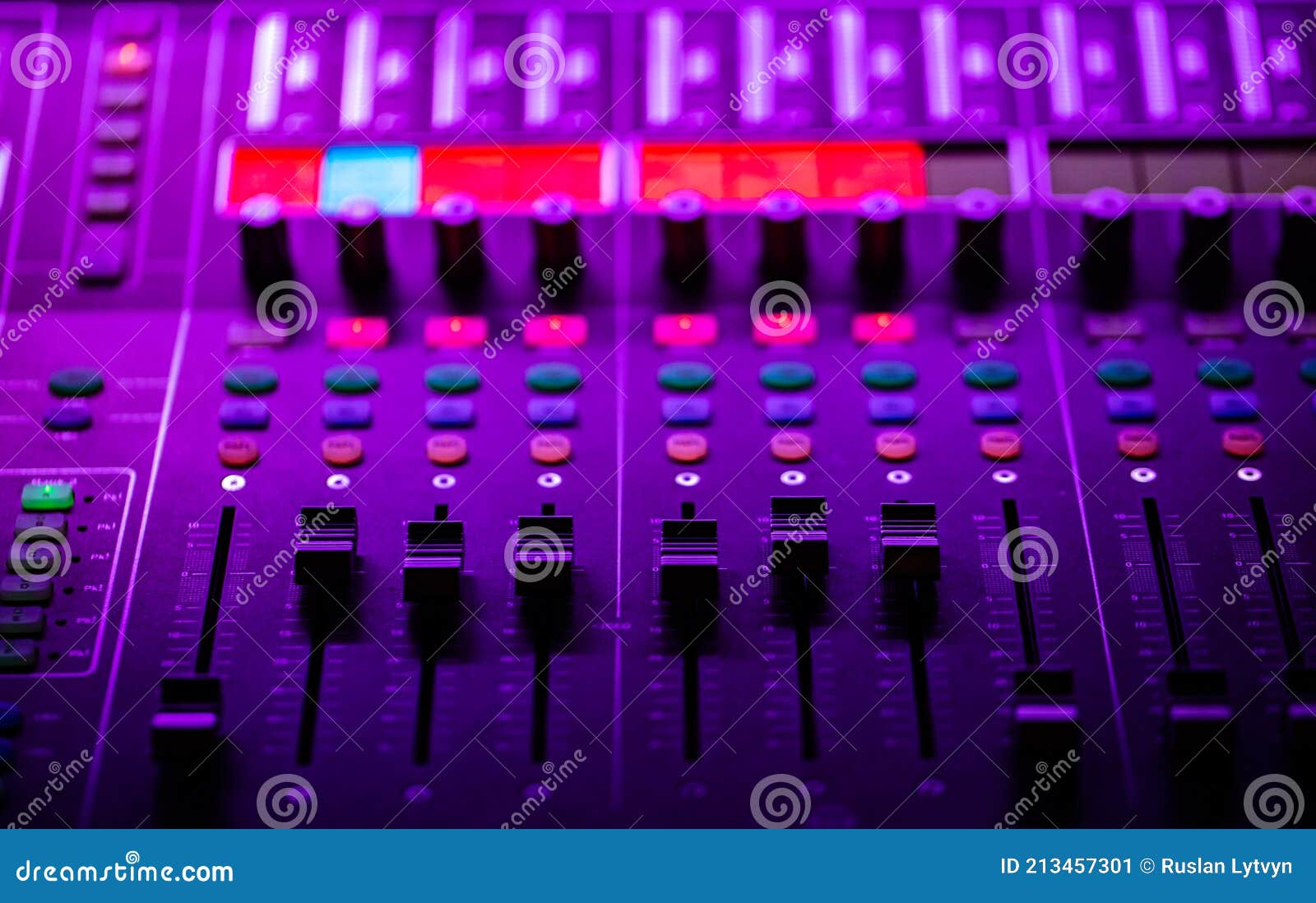 Sound control panel stock image. Image of music, mixer - 213457301