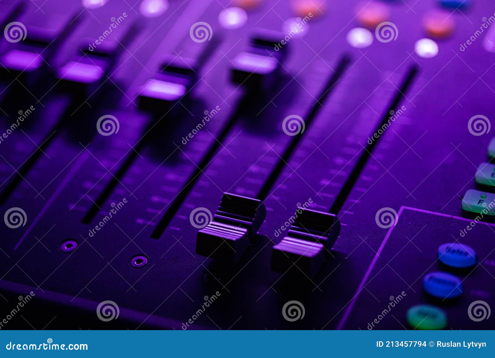 Sound control panel stock photo. Image of monitor, broadcasting - 213457794