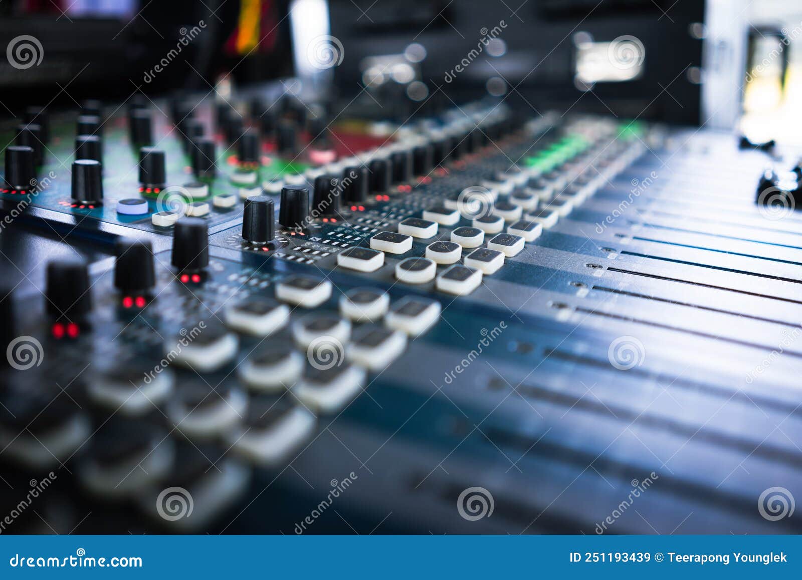 Sound Control Panel in the Control Room that Controls the Sound at the ...