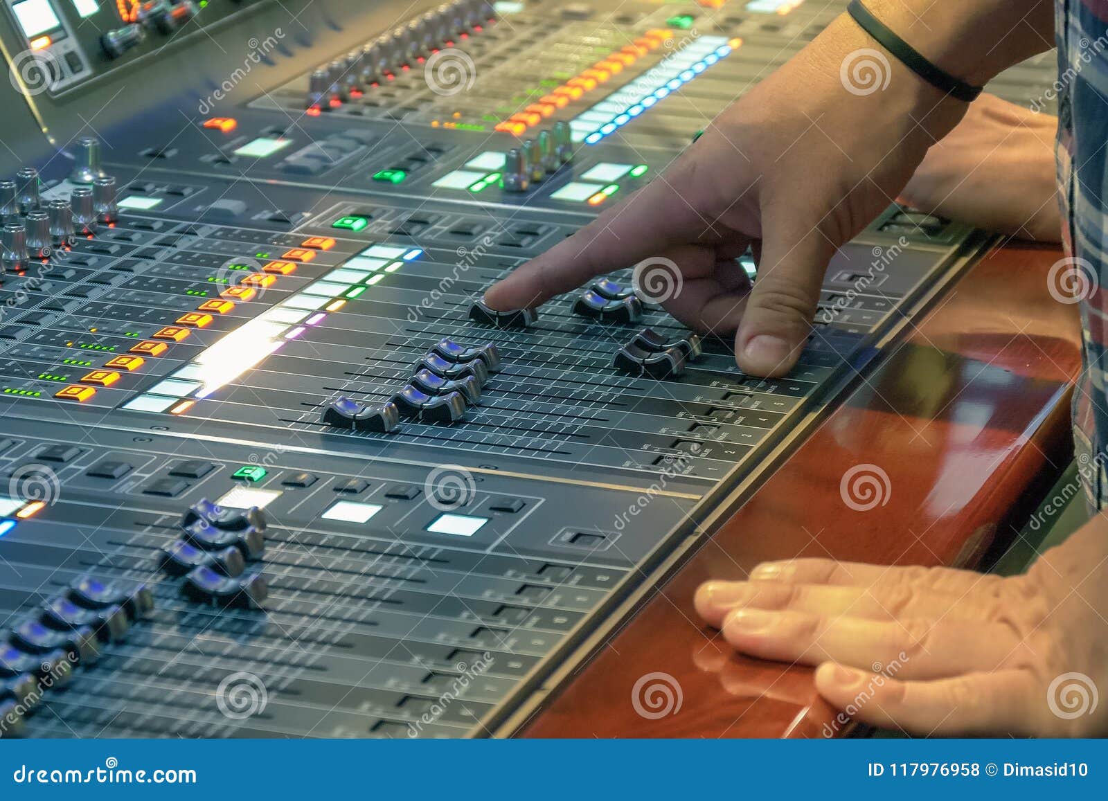 Sound Control Panel Profeshional Stock Photo - Image of operator ...