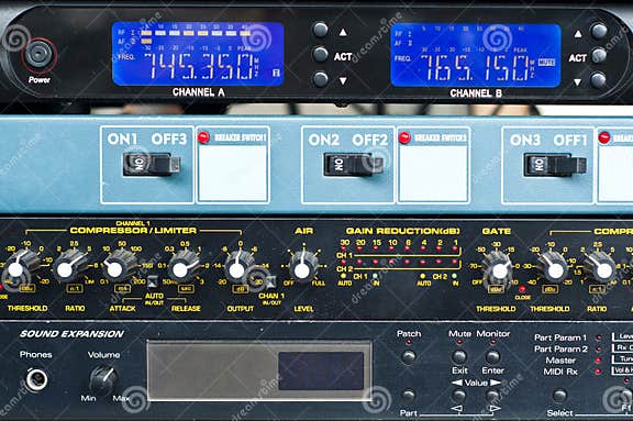 Sound control system. stock image. Image of electrical - 31069867