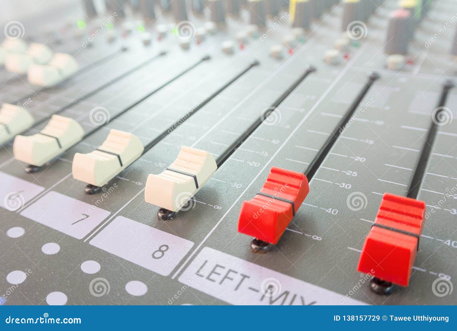 Sound controller panel stock image. Image of professional - 138157729