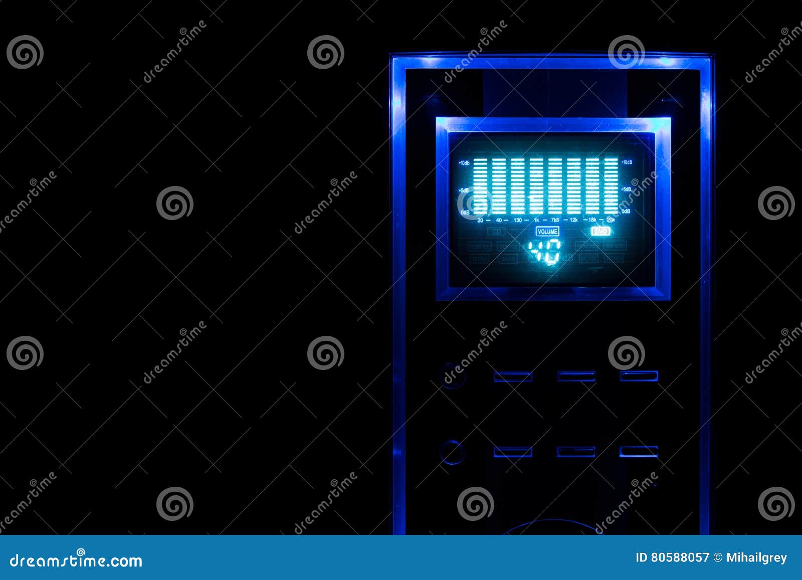 Sound Device with Display and Equalizer. Stock Image - Image of ...