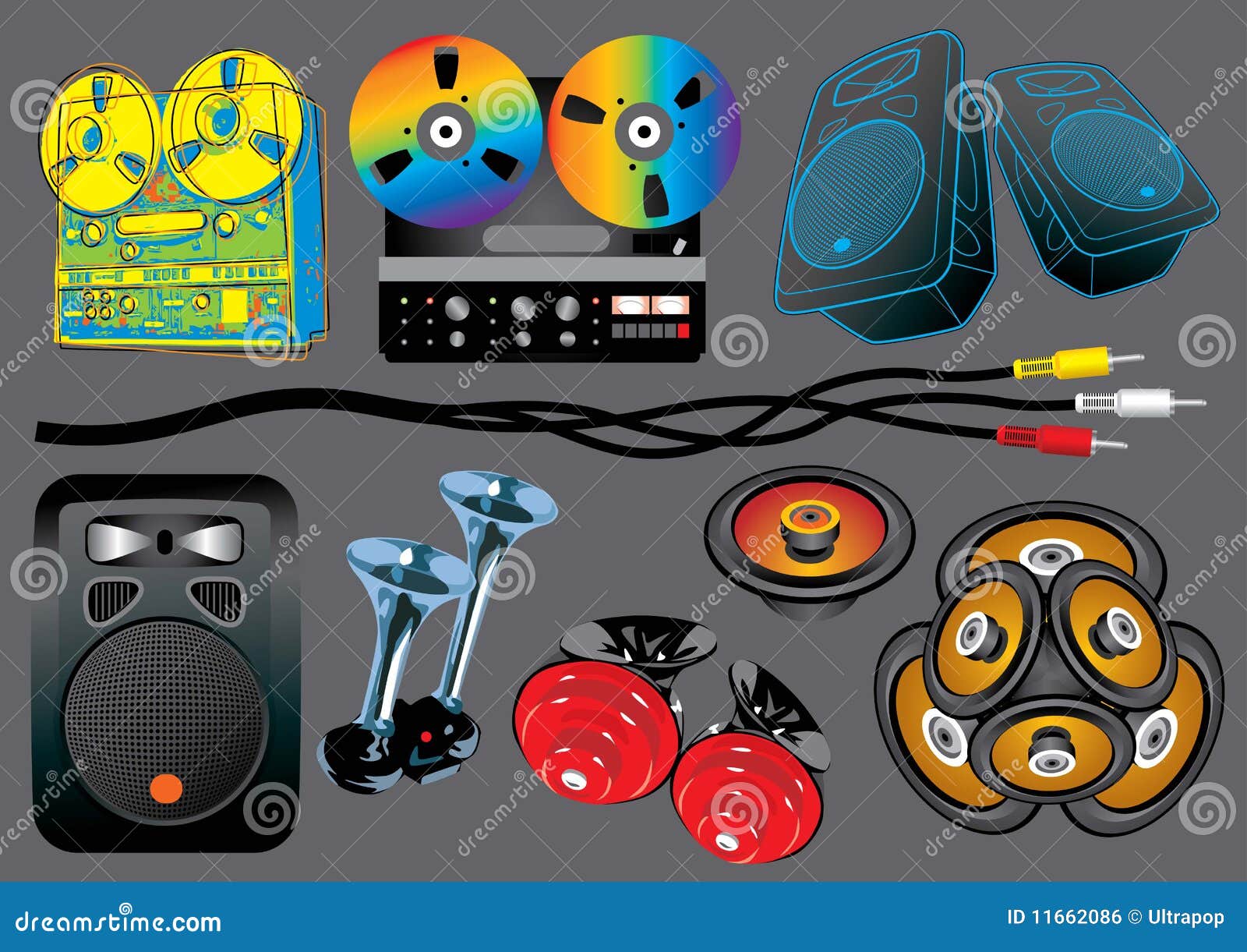 Sound Devices stock vector. Illustration of model, icon - 11662086